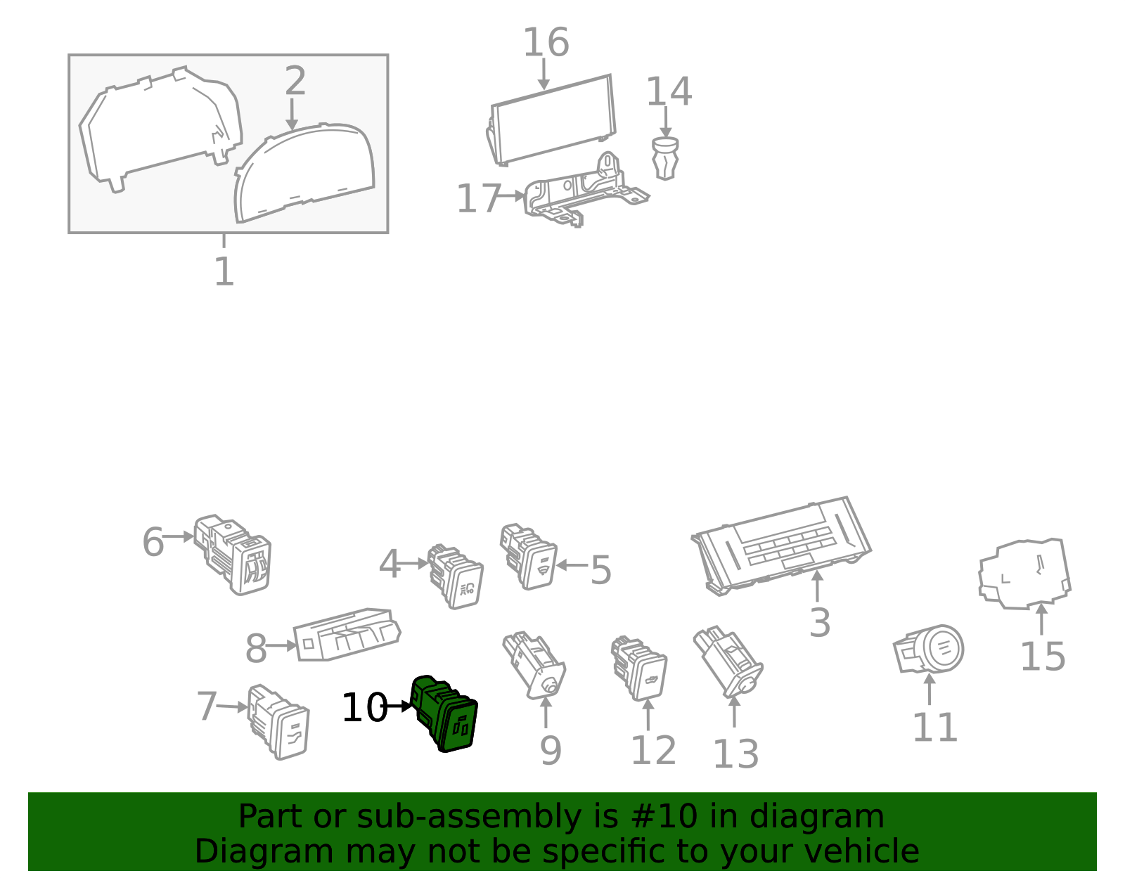 84470-53012 - High-Quality Switch for 2014-2022 Lexus | AutoNation Parts