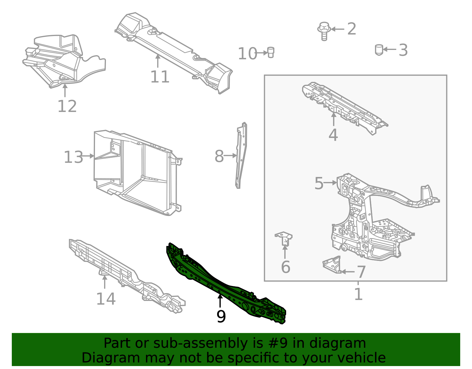 57104-0C050 - High-Quality Radiator Support Tie Bar for 2022-2025 ...