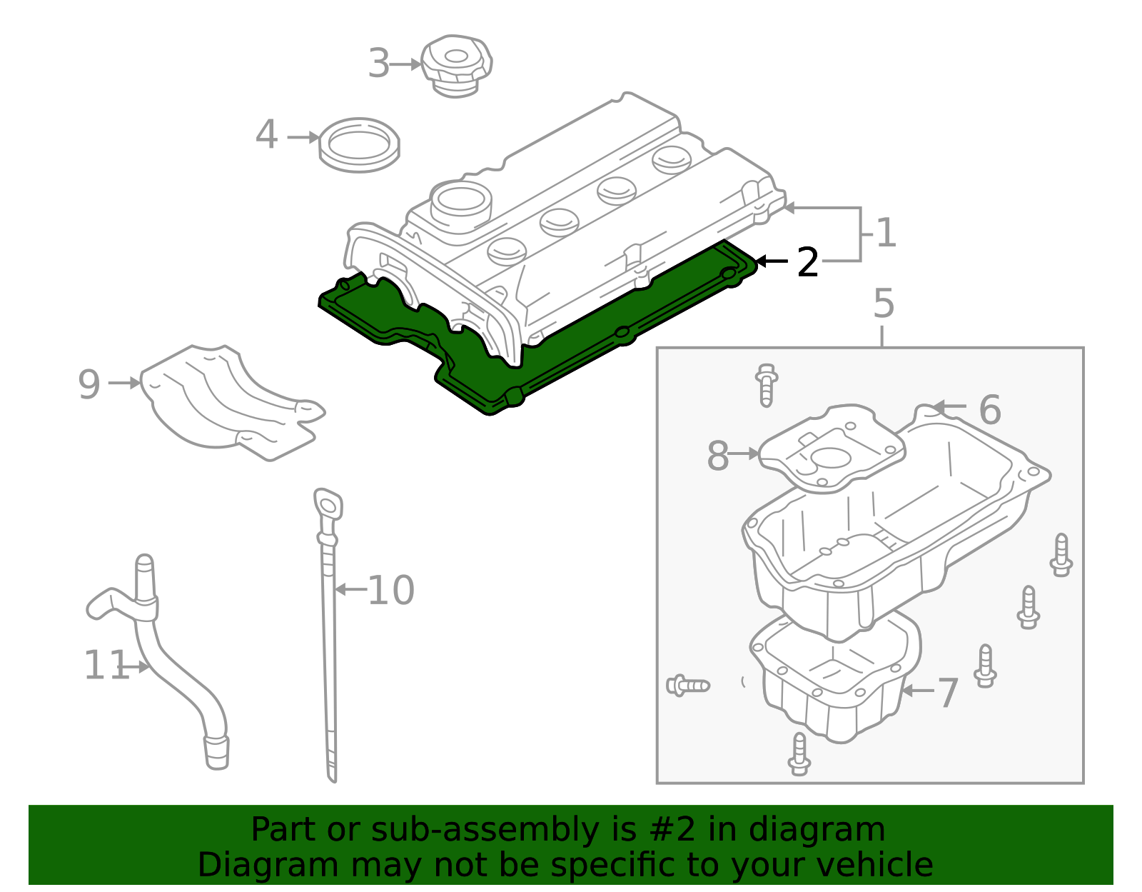 22441-38010 - Valve Cover Gasket Kia.Parts Store