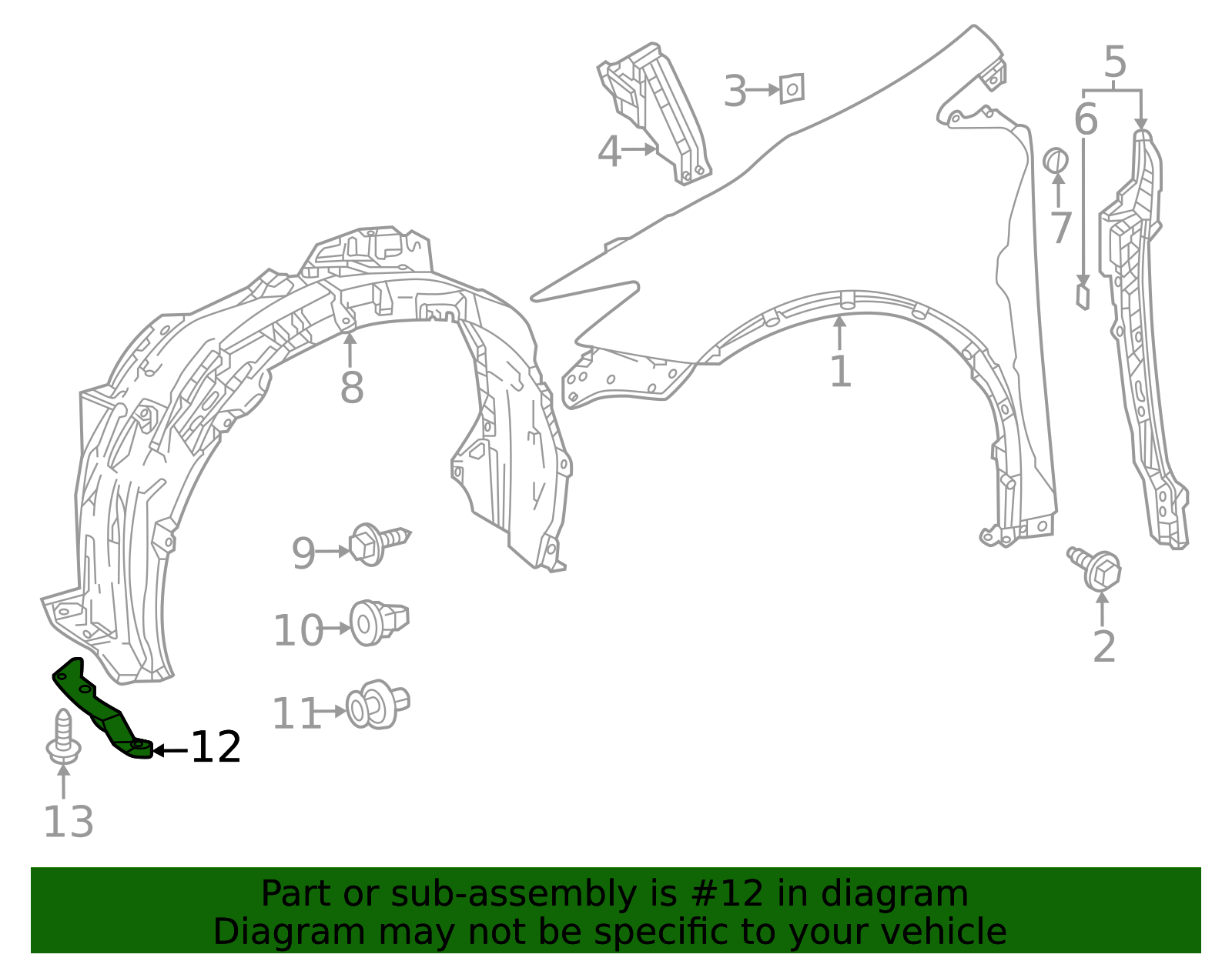 2023-2025 Toyota Liner Extension 53852-47060 | Toyota Parts Center