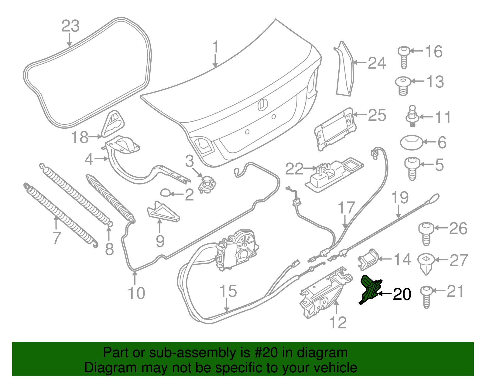 51247199178 - 2009-2019 BMW Striker (51-24-7-199-178) | BMW of South ...