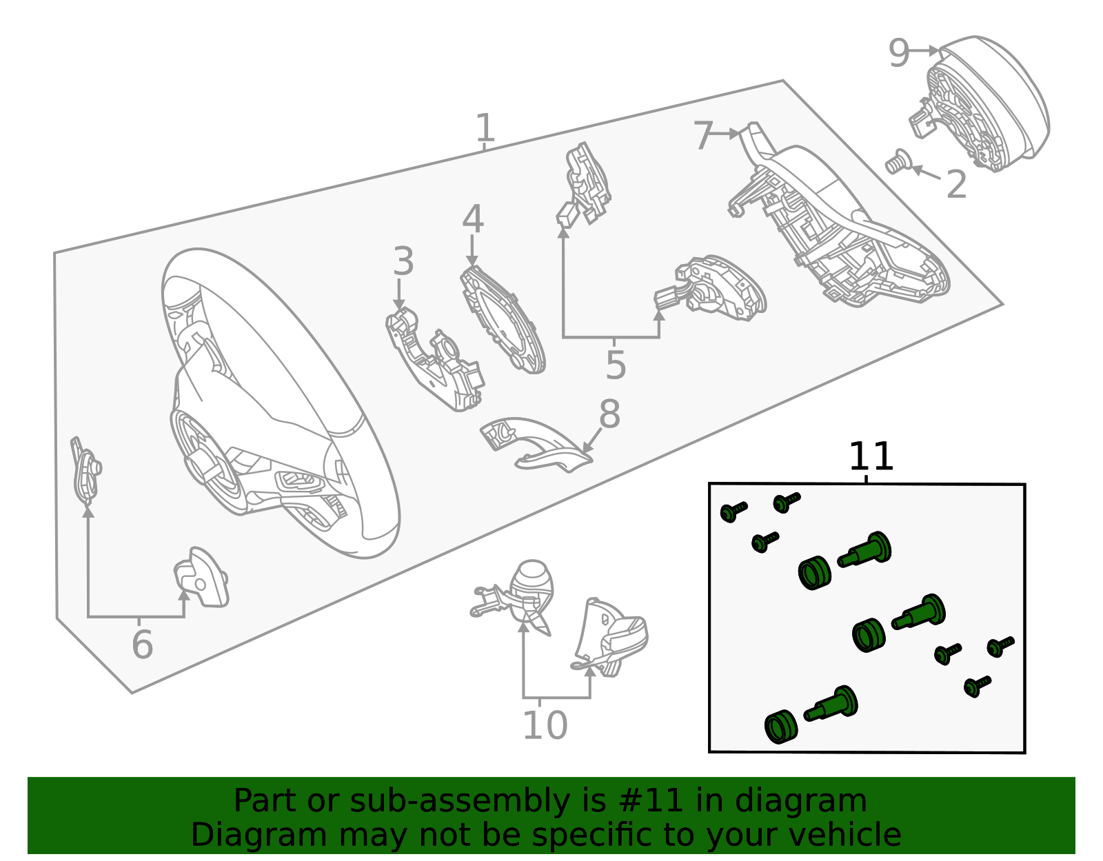 000-464-58-00-64 - Mercedes-Benz Steering Wheel Hardware Kit 2020-2023 ...