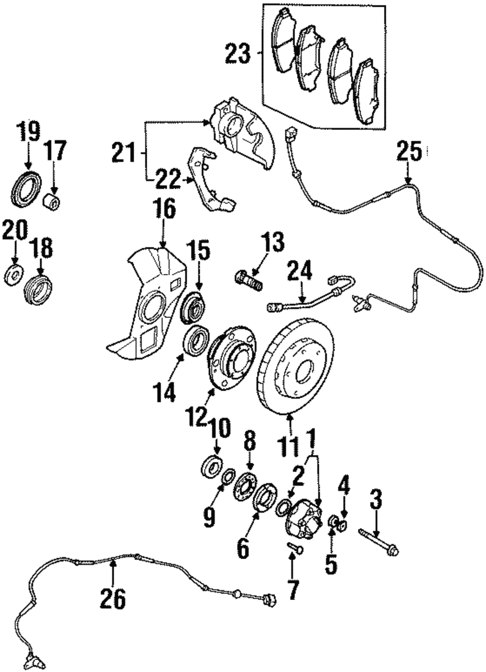 1995-2002 Kia Sportage Bearing 0K011-33152 | Kia Automotive Parts