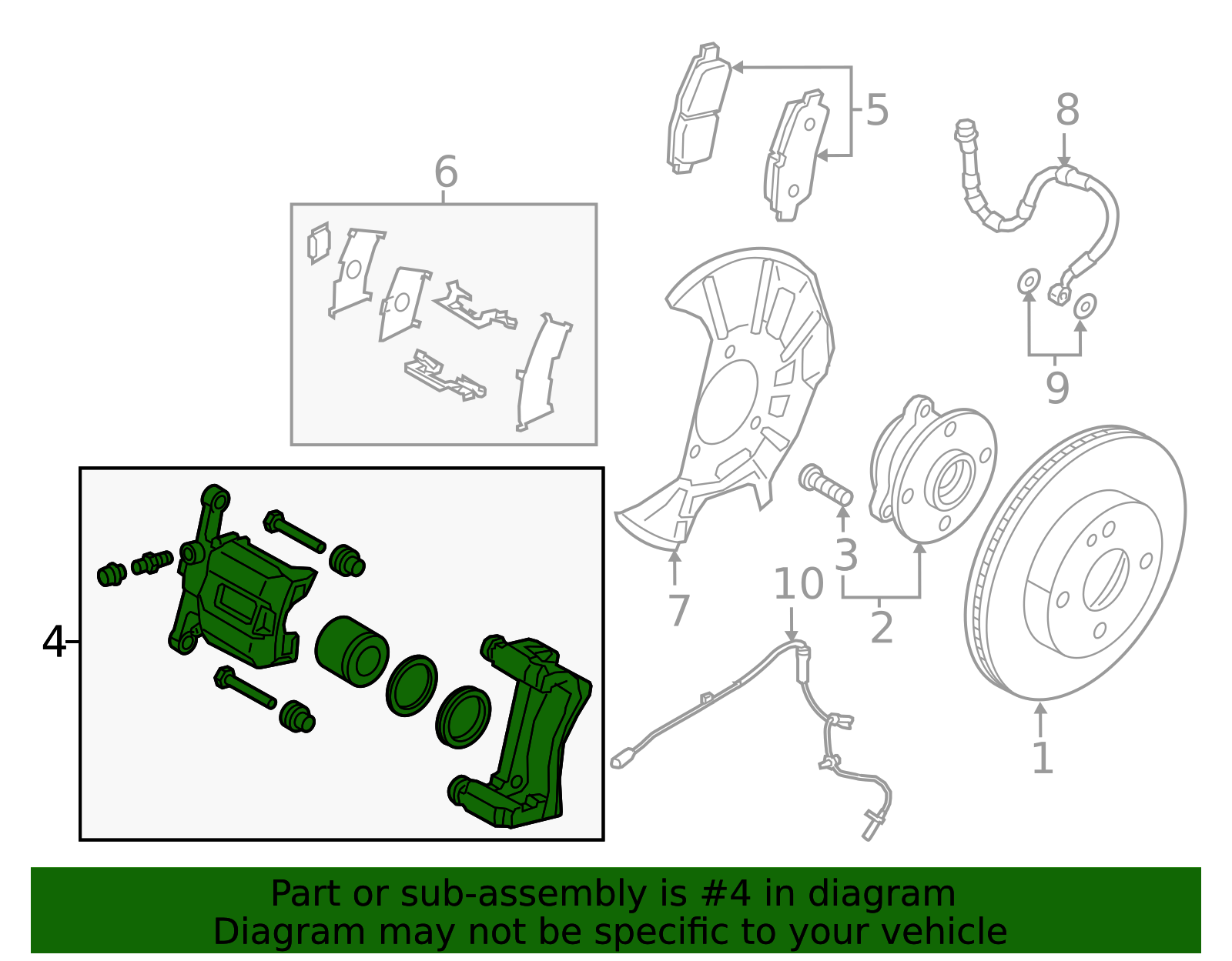 2016-2020 Toyota Caliper 47750-WB002 | Toyota Parts Center