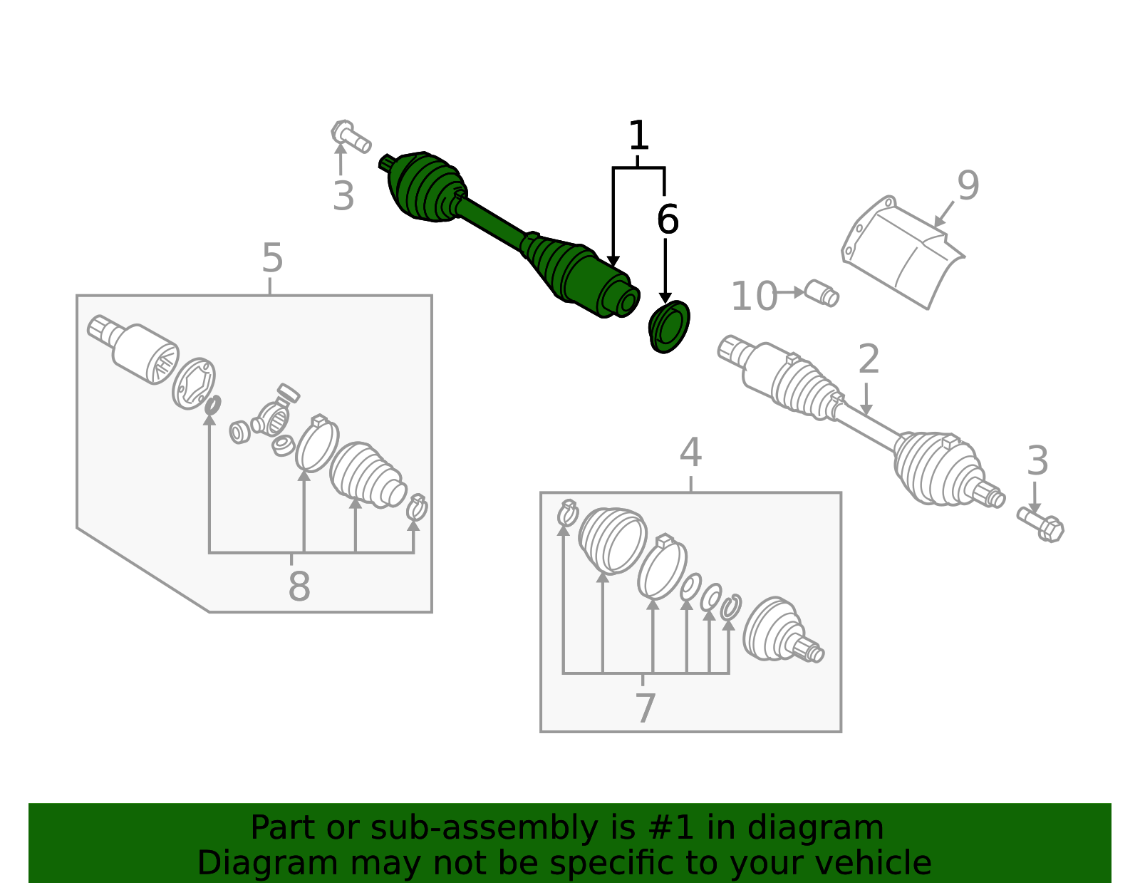 CV Axle 5WA-407-272-R - Smooth, OEM Power Transfer | AutoNation Parts