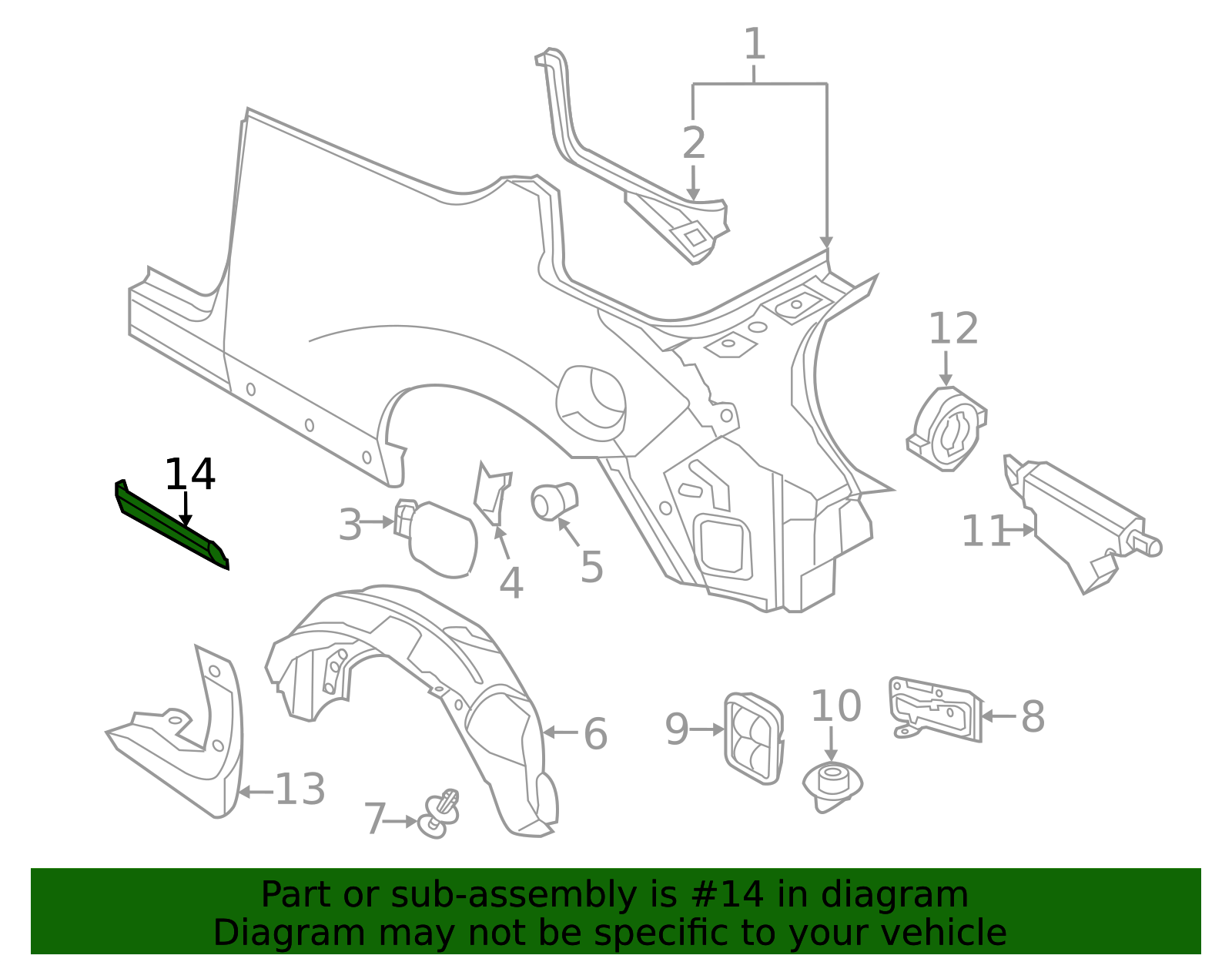 78873-1GR0A - High-Quality Body Trim Molding for 2011-2014 Nissan ...