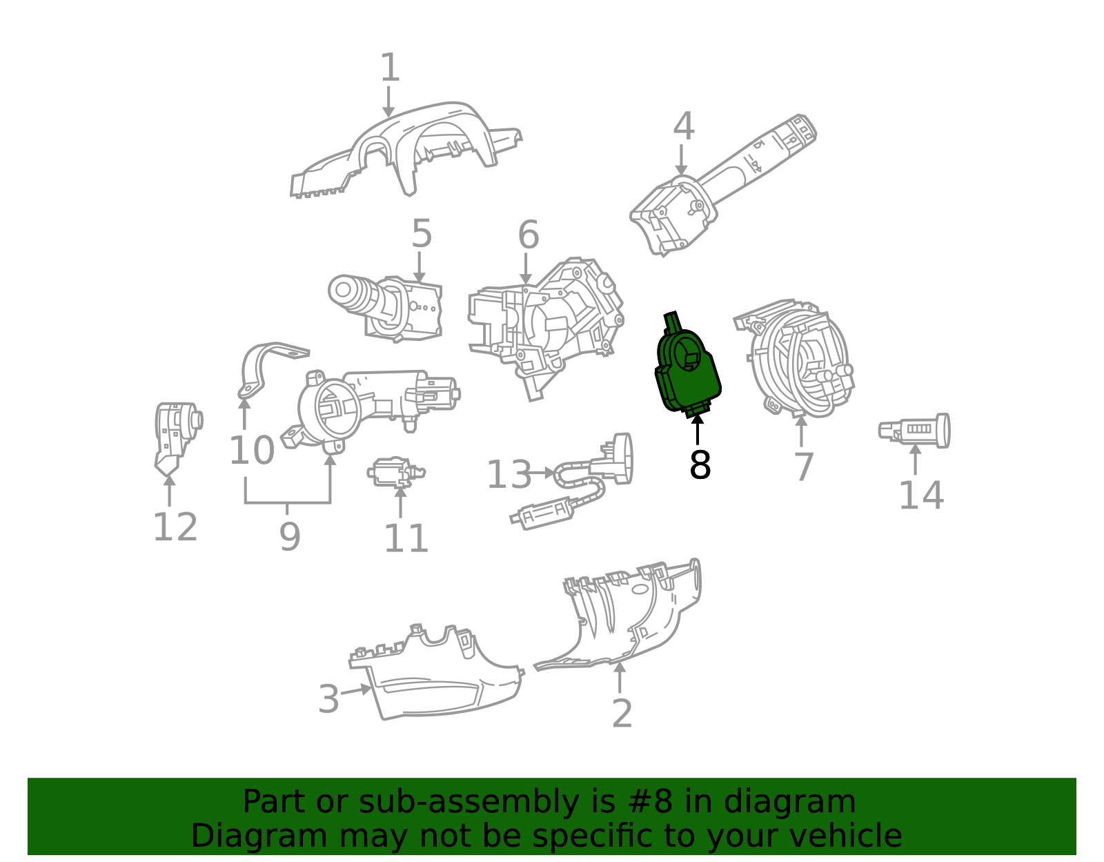 2010-2013 GM Steering Angle Sensor 25849366 | Applegate Chevrolet Parts