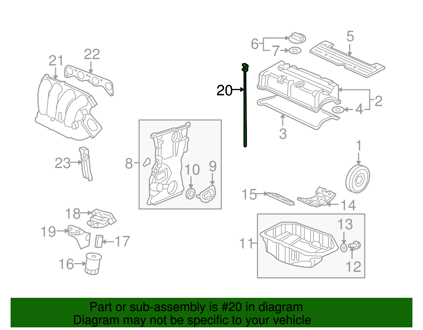 15650-R11-A01 - Dipstick 2010-2015 Honda | Honda Parts Online