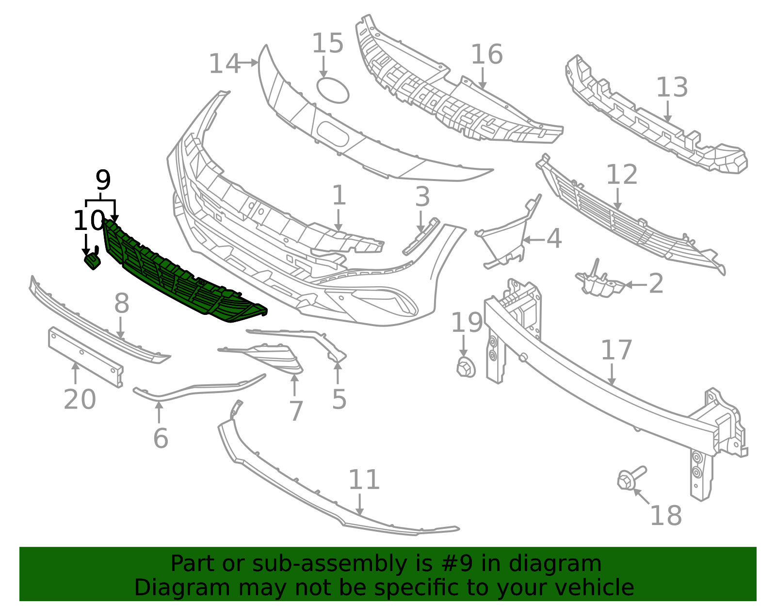 2024-2025 Hyundai Elantra Center Grille 86350-AAAA0-CA | OEM Parts Online
