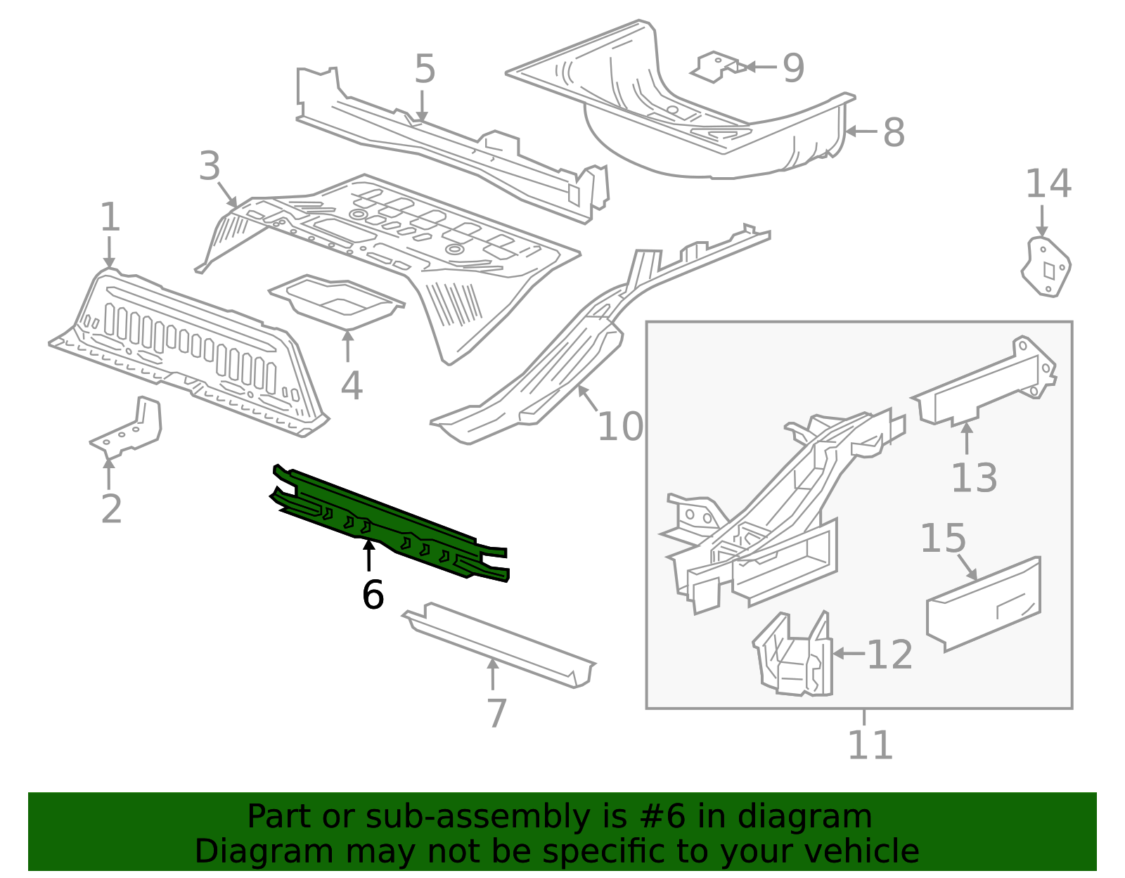 95429516 - 2017-2021 Chevrolet Bolt EV - Underbody Number 4 Cross Sill ...