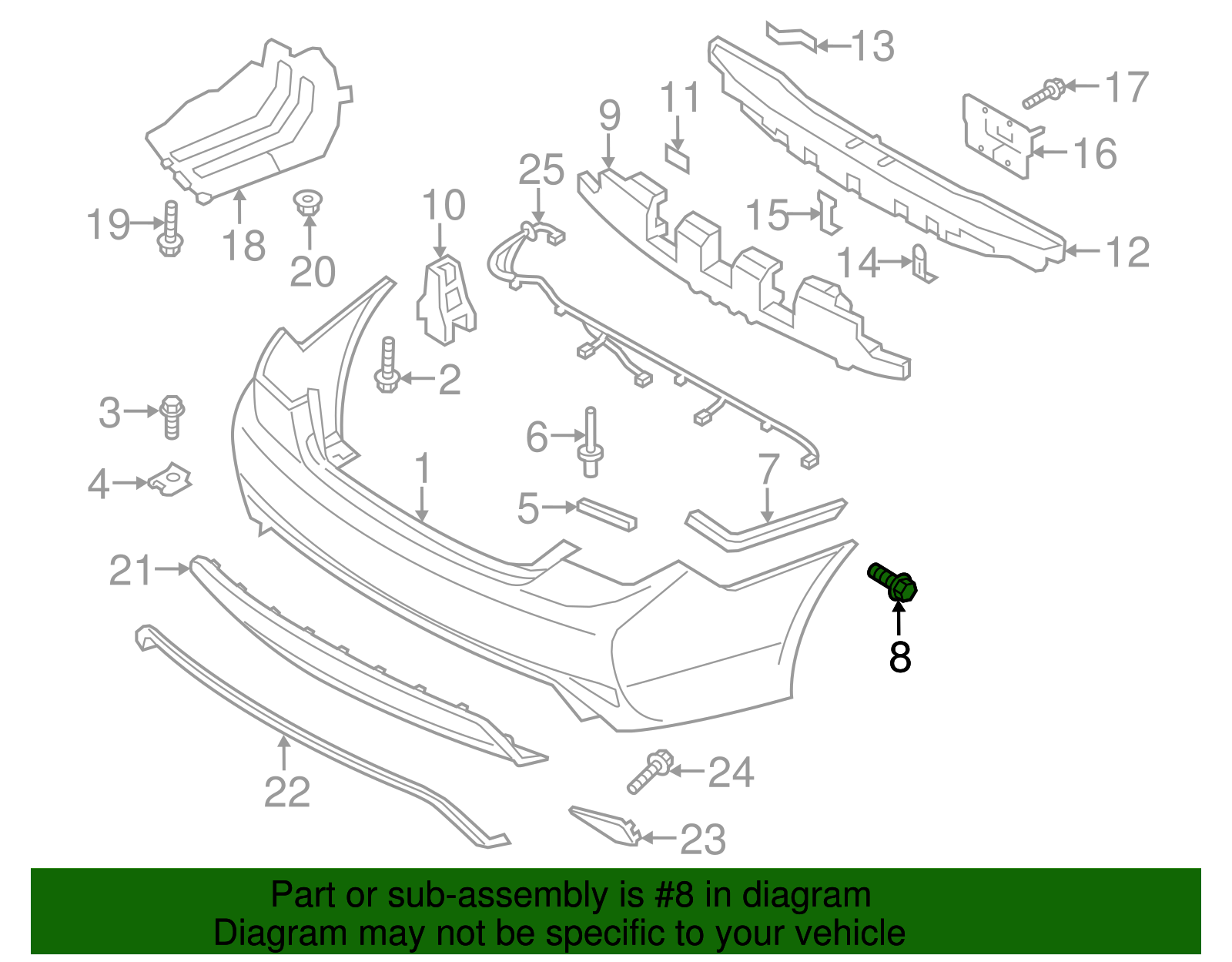 2006-2025 Hyundai Bumper Cover Retainer Screw 86579-3K000 | OEM Parts ...