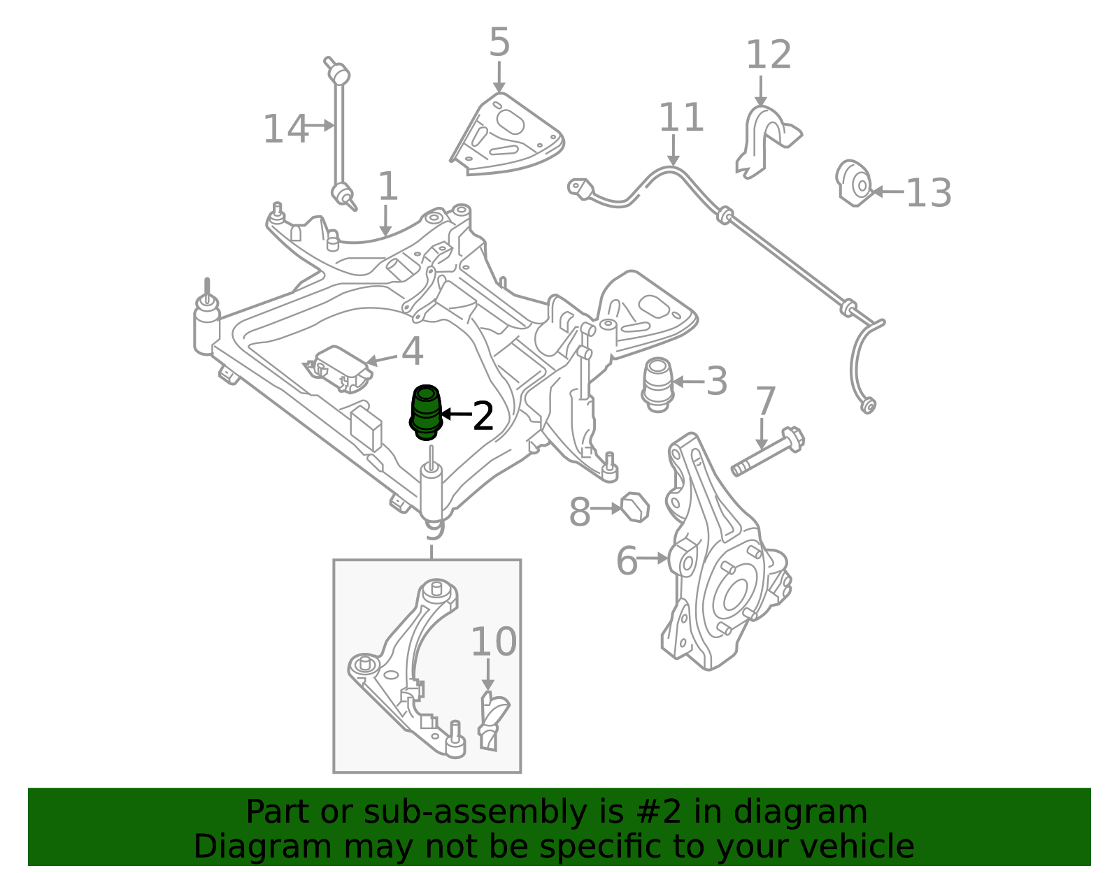 54466-JA000 - Front Insulator 2009-2014 Nissan Maxima | Official Nissan ...
