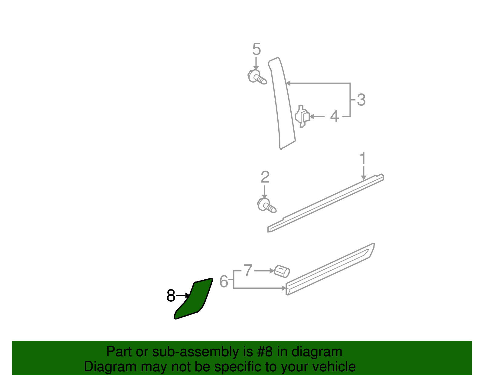 75890-SZA-A00 - 2009-2015 Honda Pilot - Tape R Rear Door Protection ...