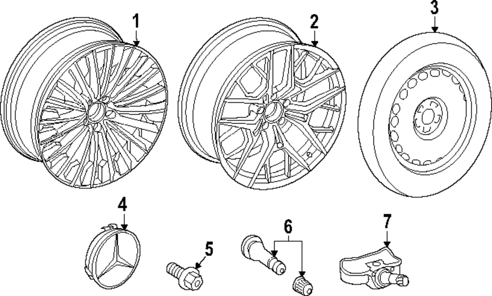 Genuine OEM Amg Multi-Spoke Wheel, 8, 5 J X 20 Et 35, 5 | 214-401-06-00 ...