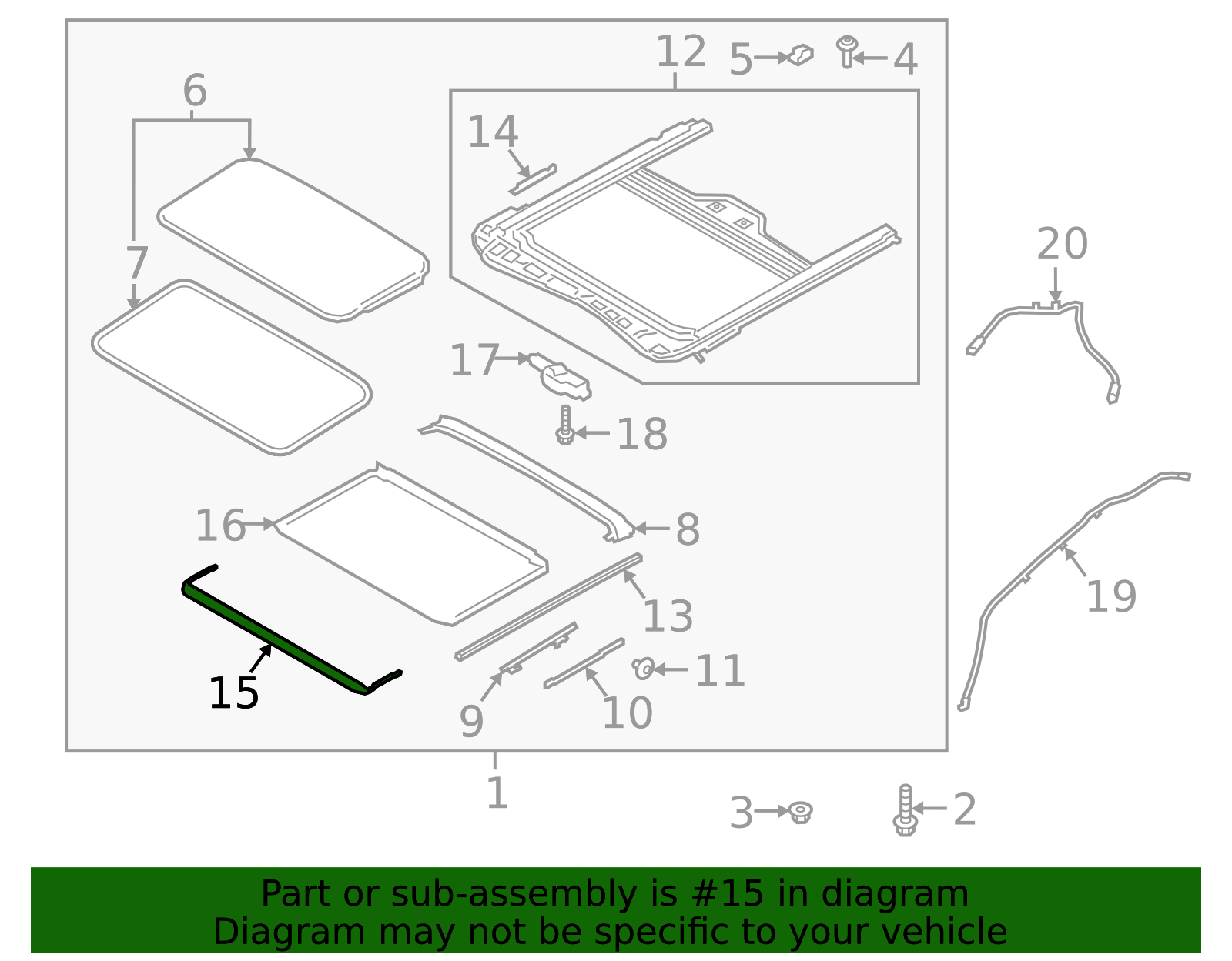 M7F23-AU000 - Sunroof Deflector 2019-2021 Kia Forte | Kia.Parts Store