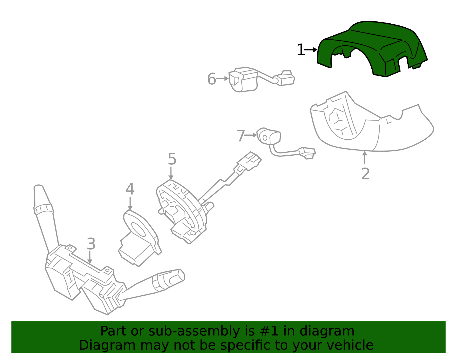 2011-2013 Hyundai Equus Upper Column Cover 84850-3N000-HZ | MotorMotor