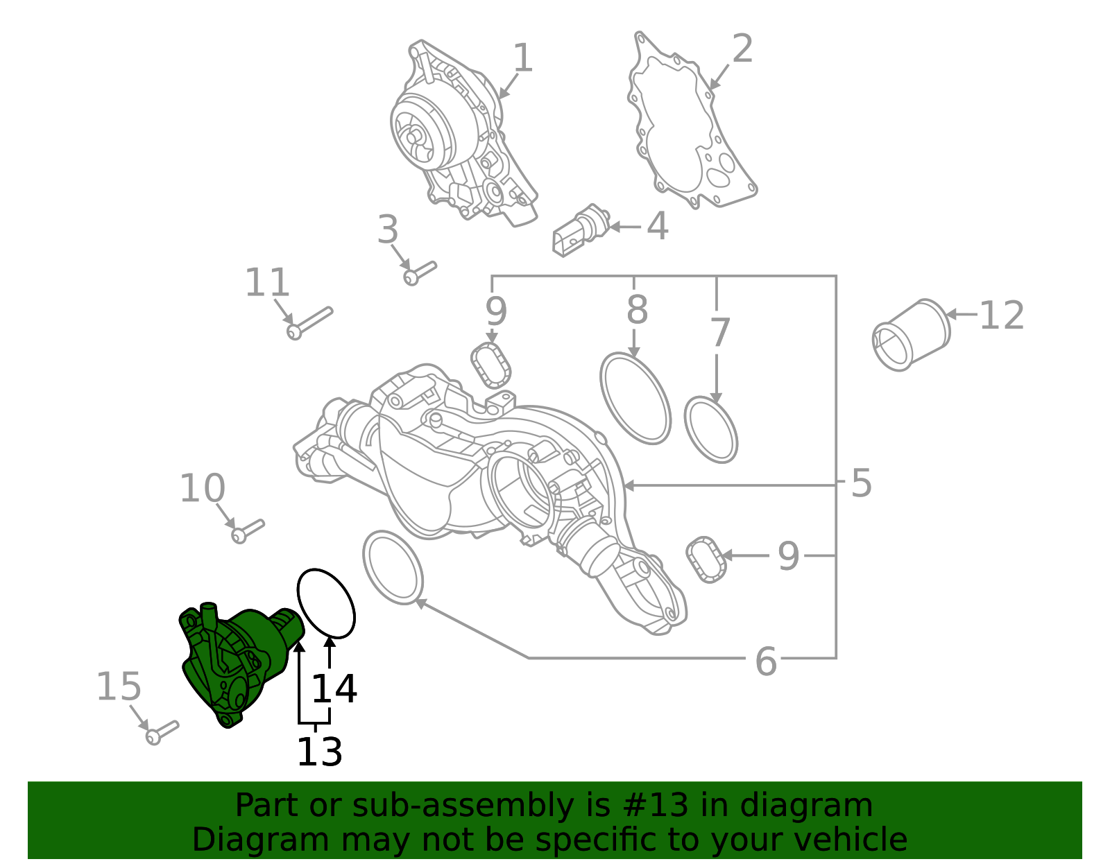 2025 Audi Thermostat 0P2-121-115-E | Genuine Audi Parts