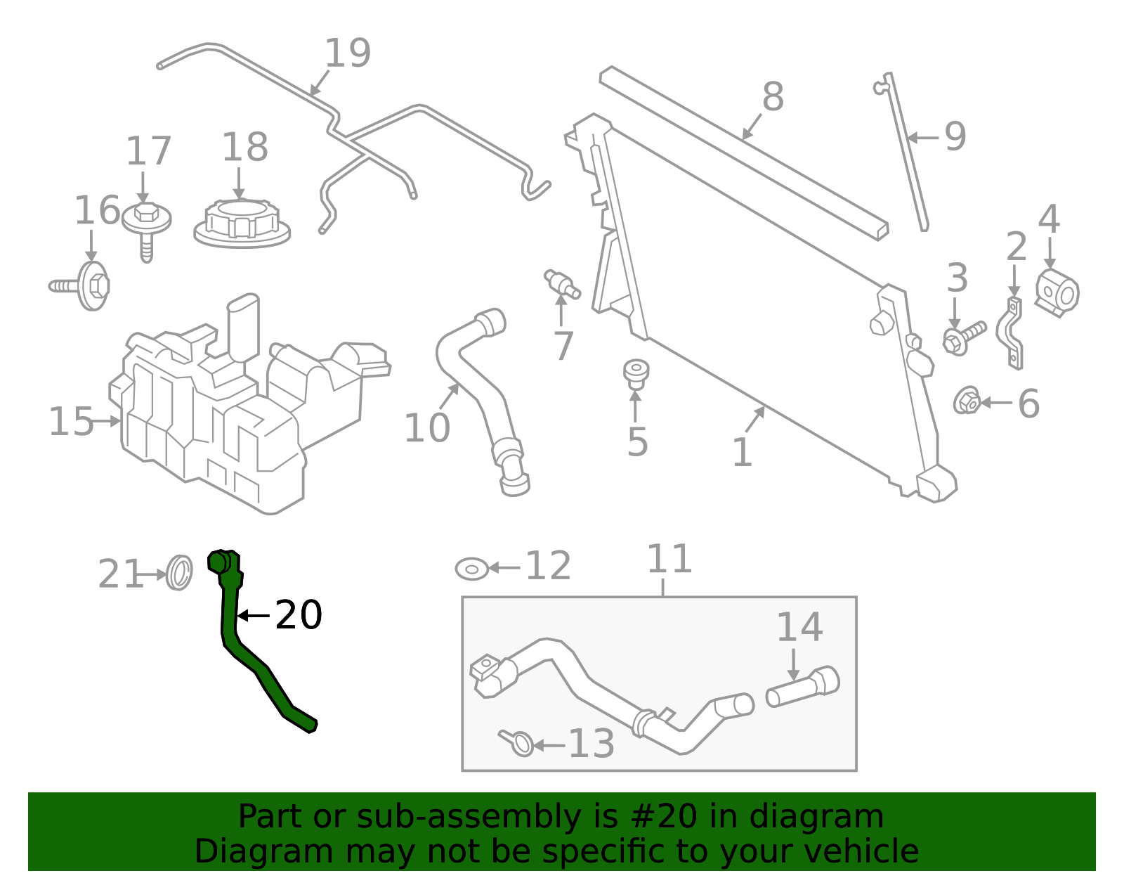 2017-2019 Ford Engine Coolant Overflow Hose HC3Z-8C633-A | Ford OEM ...