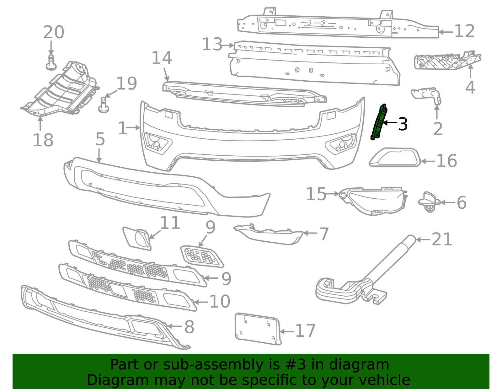 2017-2022 Jeep Side Support 68296337AA | Mopar Parts Canada