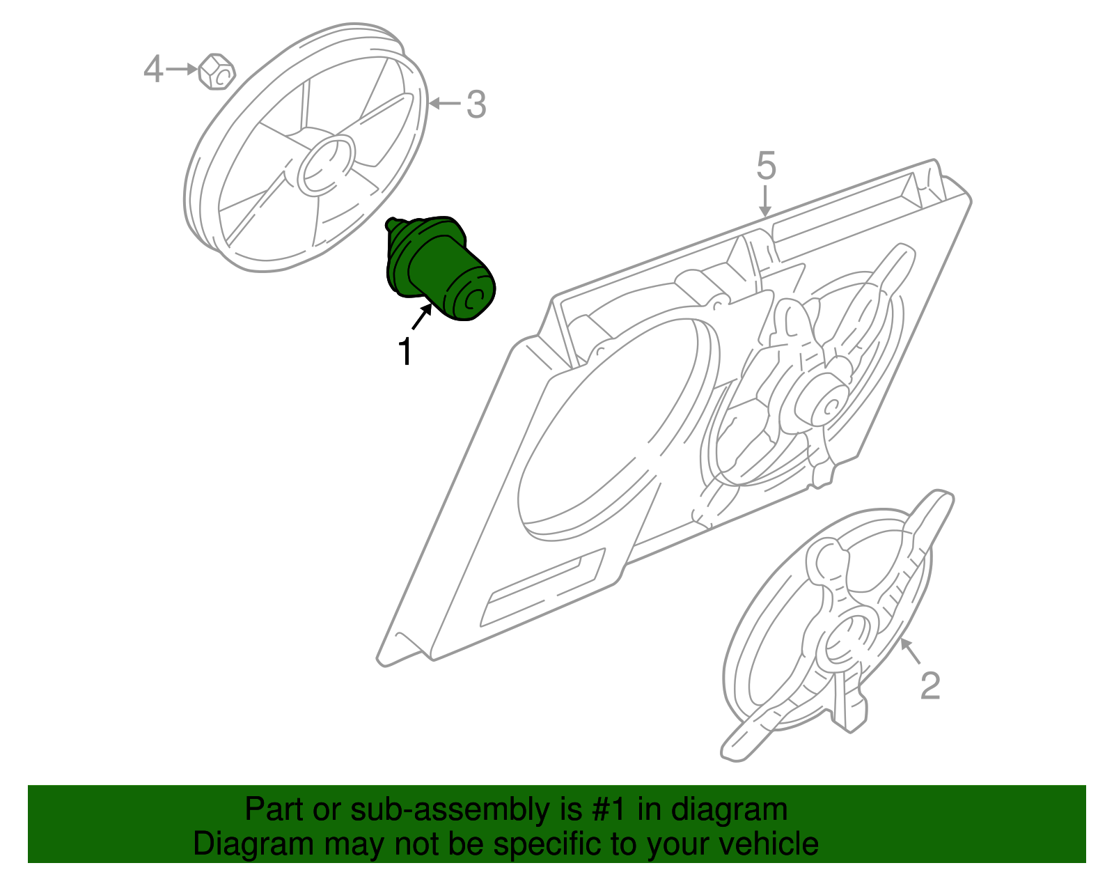 1988-2004 GM Engine Cooling Fan Motor 22104439 | Applegate Chevrolet Parts