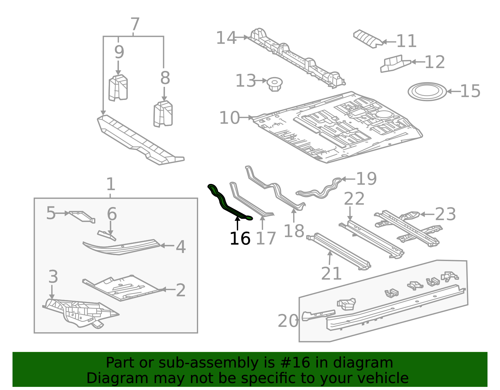 2021-2025 Toyota Sienna Lower Bracket 58723-08010 | Toyota Parts Center