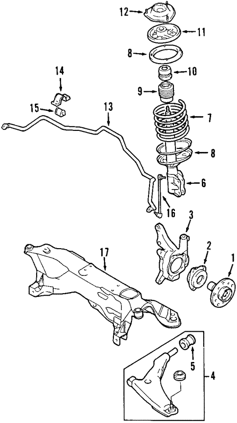 Front Suspension for 2007 Mitsubishi Lancer | Mitsubishi Parts Warehouse