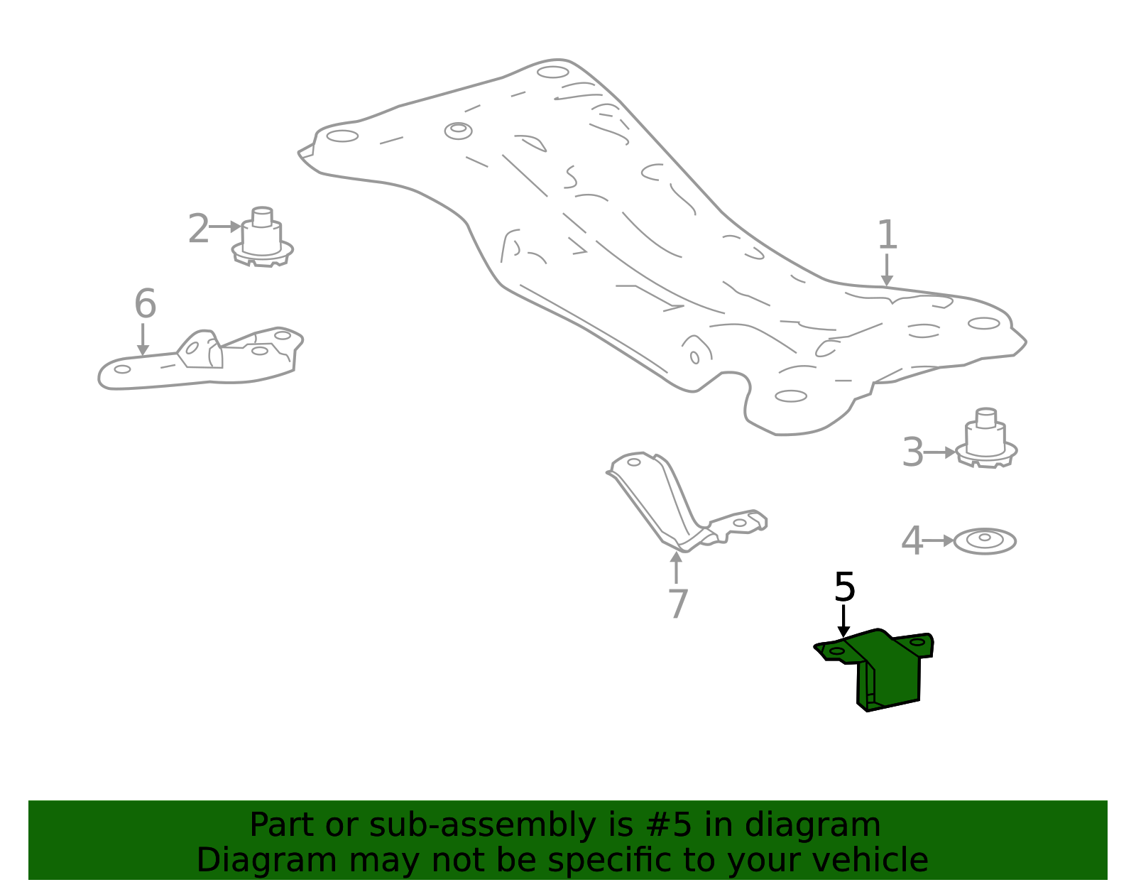 51249-06060 - High-Quality Suspension Crossmember, Stop for 2012-2018 ...