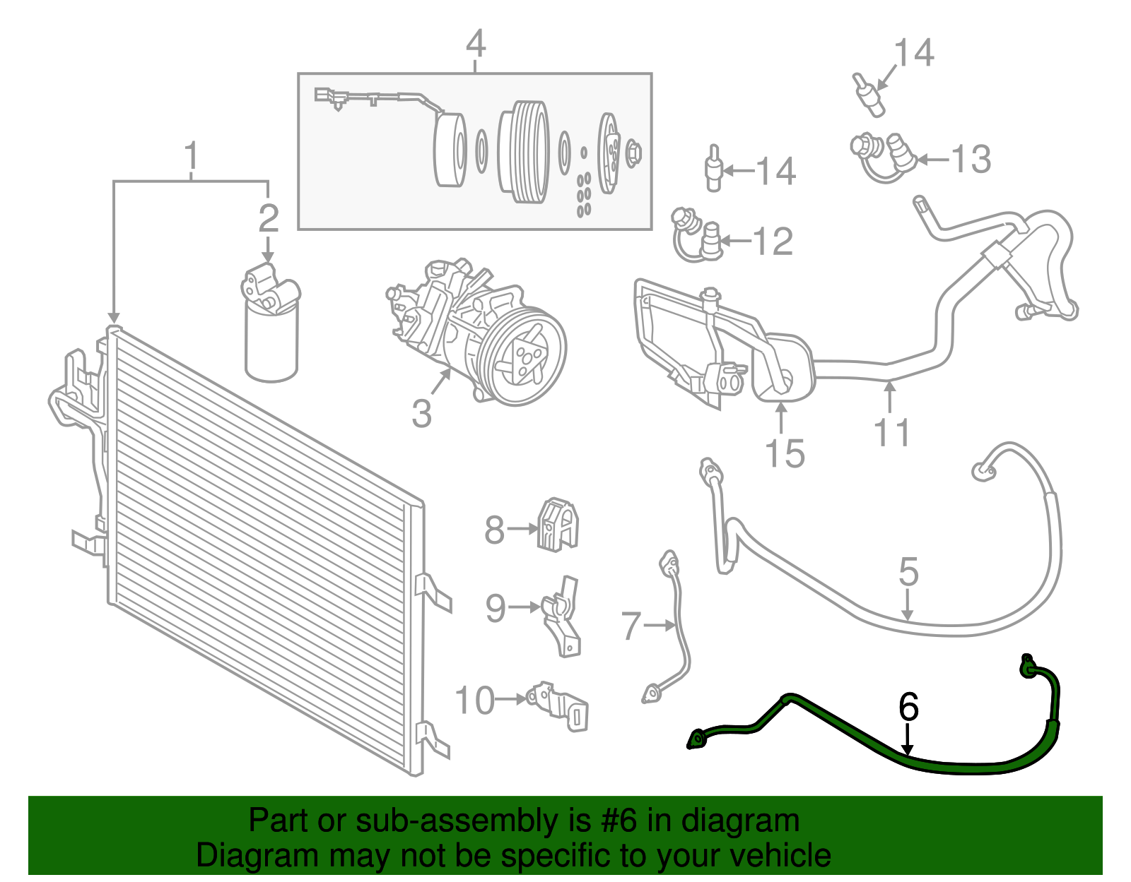 2013 Volvo S60 AC Line 31407977 | TascaParts.com