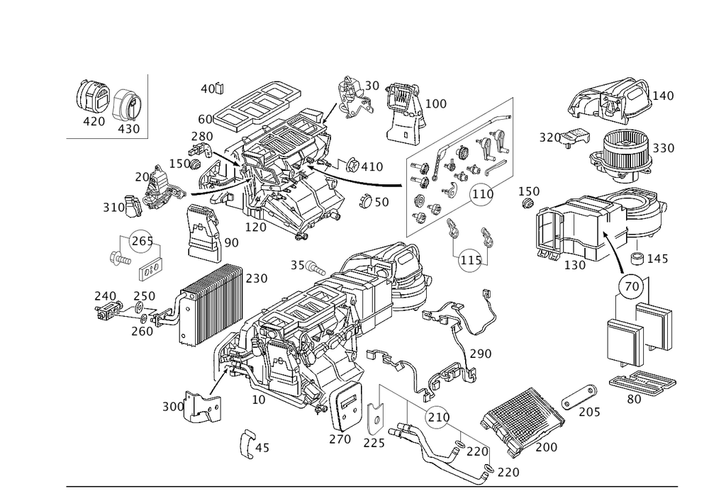 1960-2018 Mercedes-Benz Parts Kit, Piping 203-830-16-15 | Mercedes-Benz ...