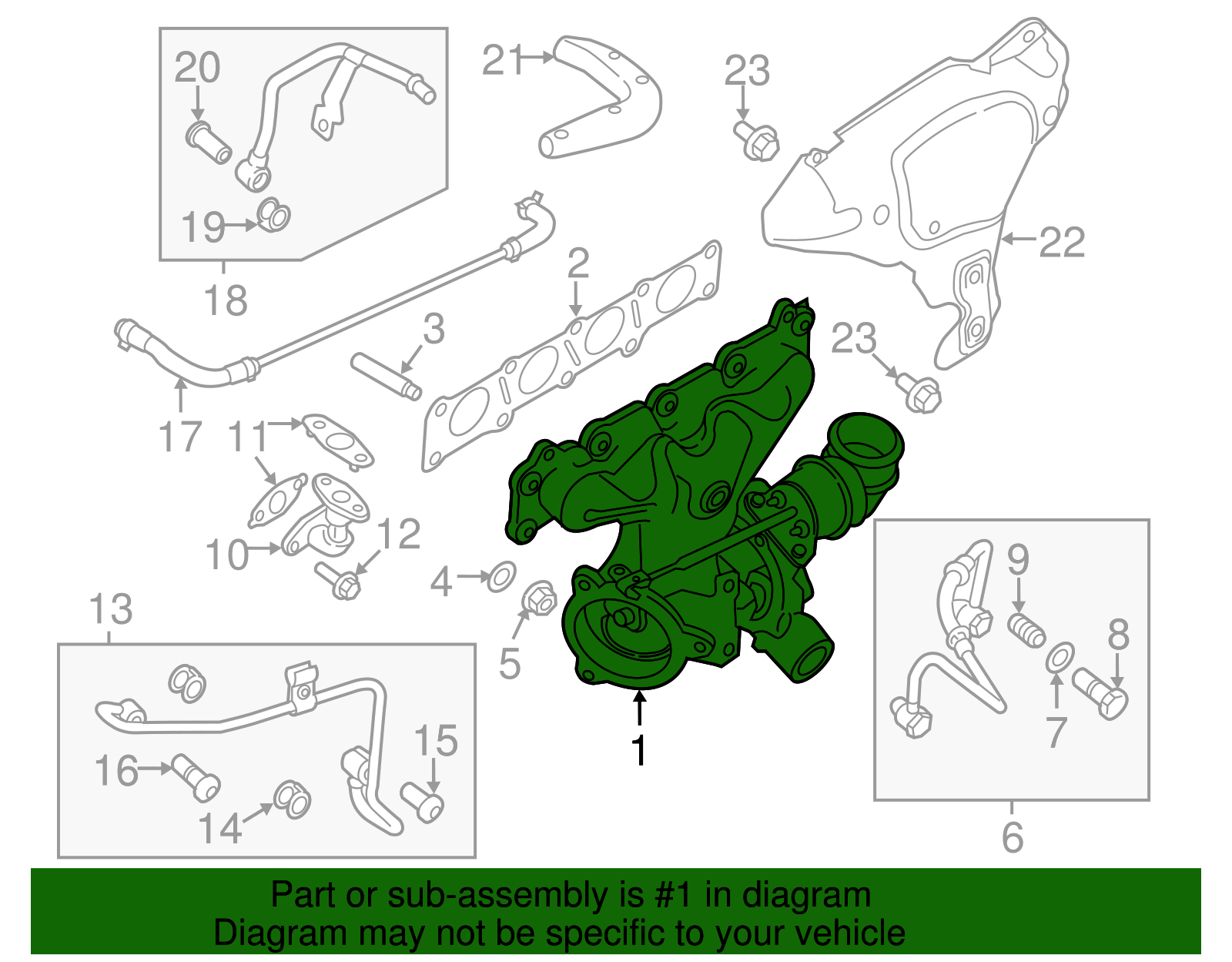 LR066515 - Turbocharger 2014-2017 Land Rover | Land Leaping Genuine ...