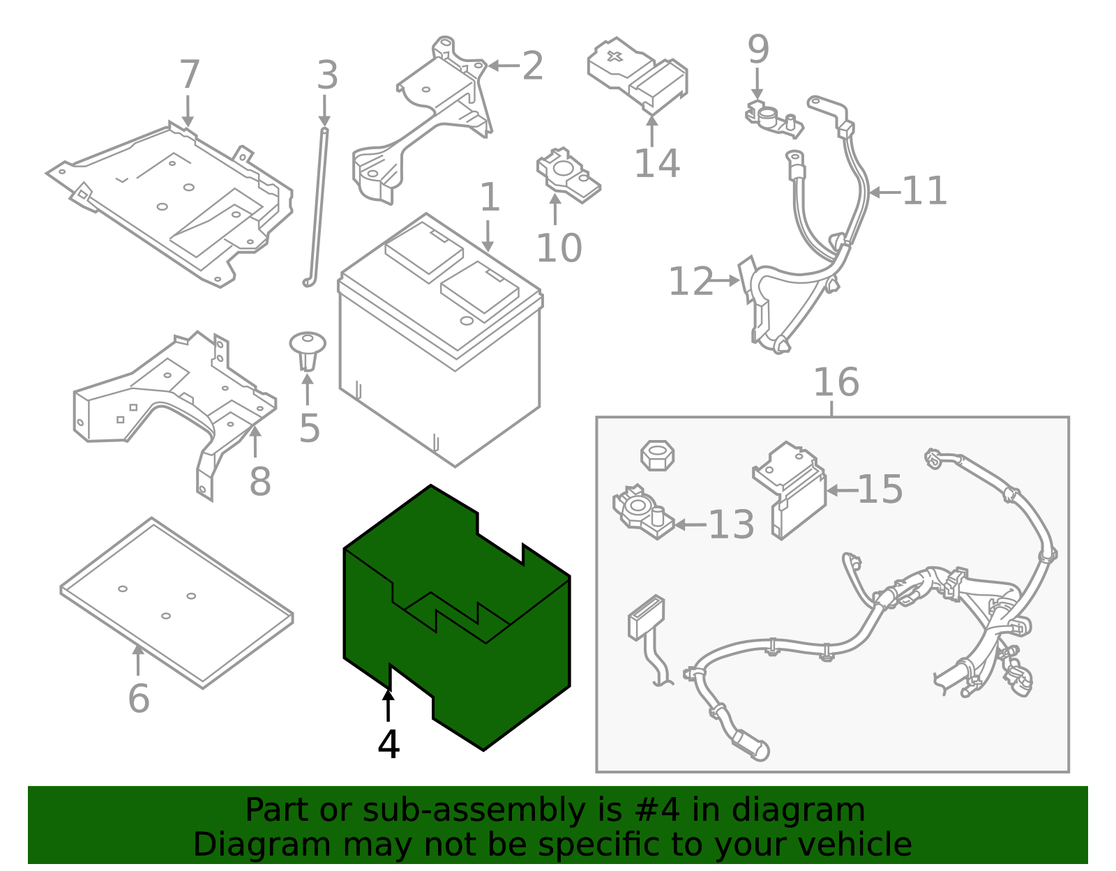 24431-3JV2A - High-Quality Battery Cover for 2014 Nissan Pathfinder ...