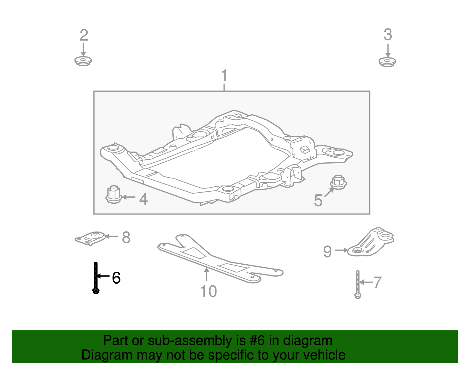 2007-2017 GM Engine Cradle Front Bolt 11609933 | Shop Matick Buick GMC