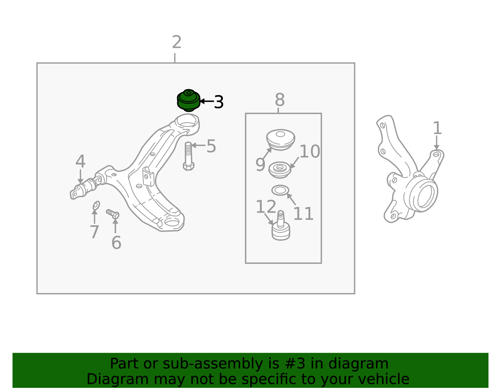 2006-2008 Hyundai Tiburon Lower Control Arm Bushing 54584-2F000 ...
