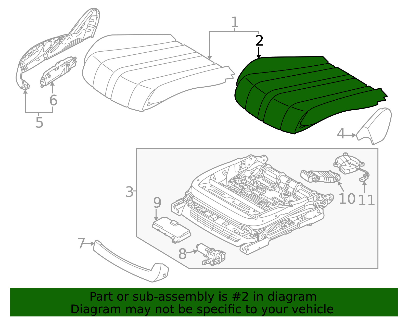 Hyundai - 88260-IY510-JT3 - Cushion Cover - 2024-2025 Genesis GV70 ...