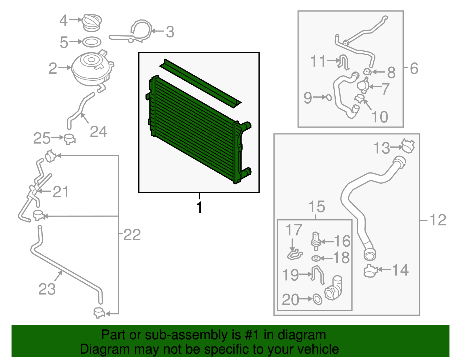 5WA-121-251-D - Radiator 2015-2016 Audi | Audi OEM Parts Guy