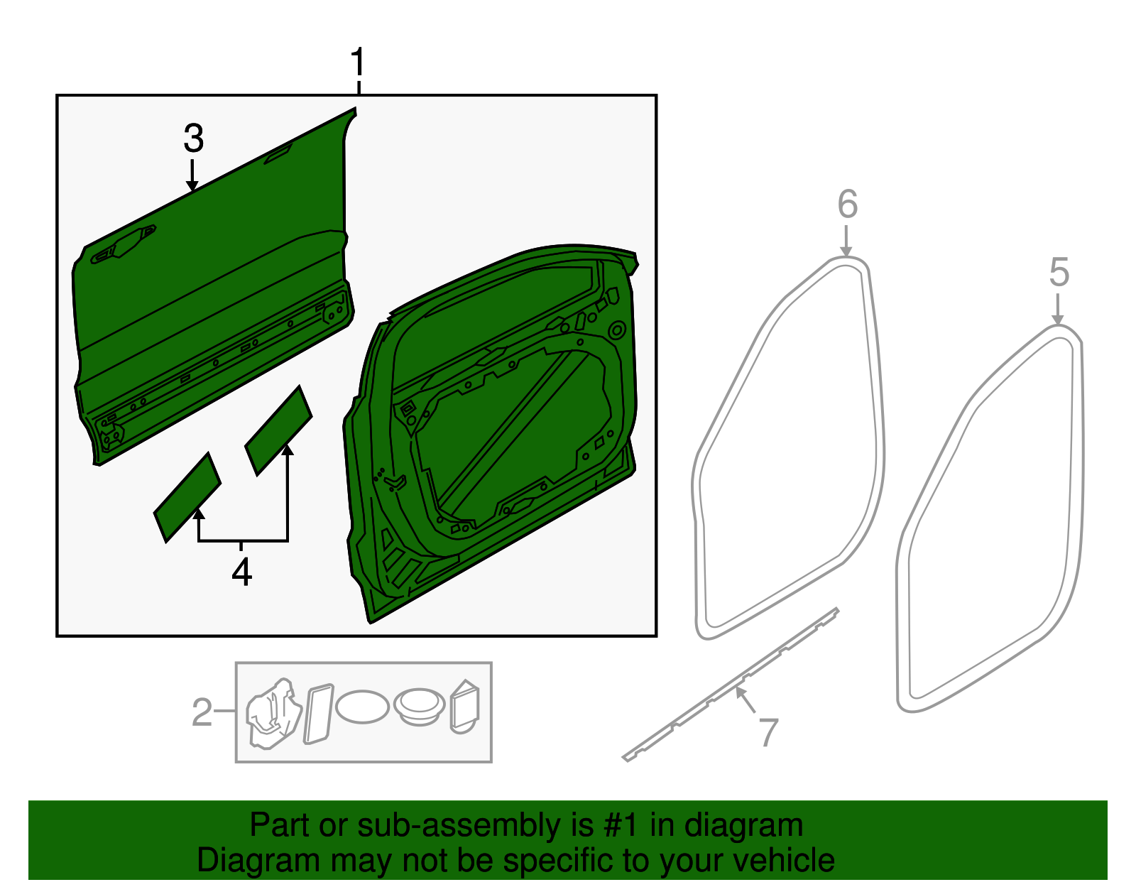 Genuine Door Shell for 2018-2025 Volvo XC60 | Part# 32345930 | Over 30% ...