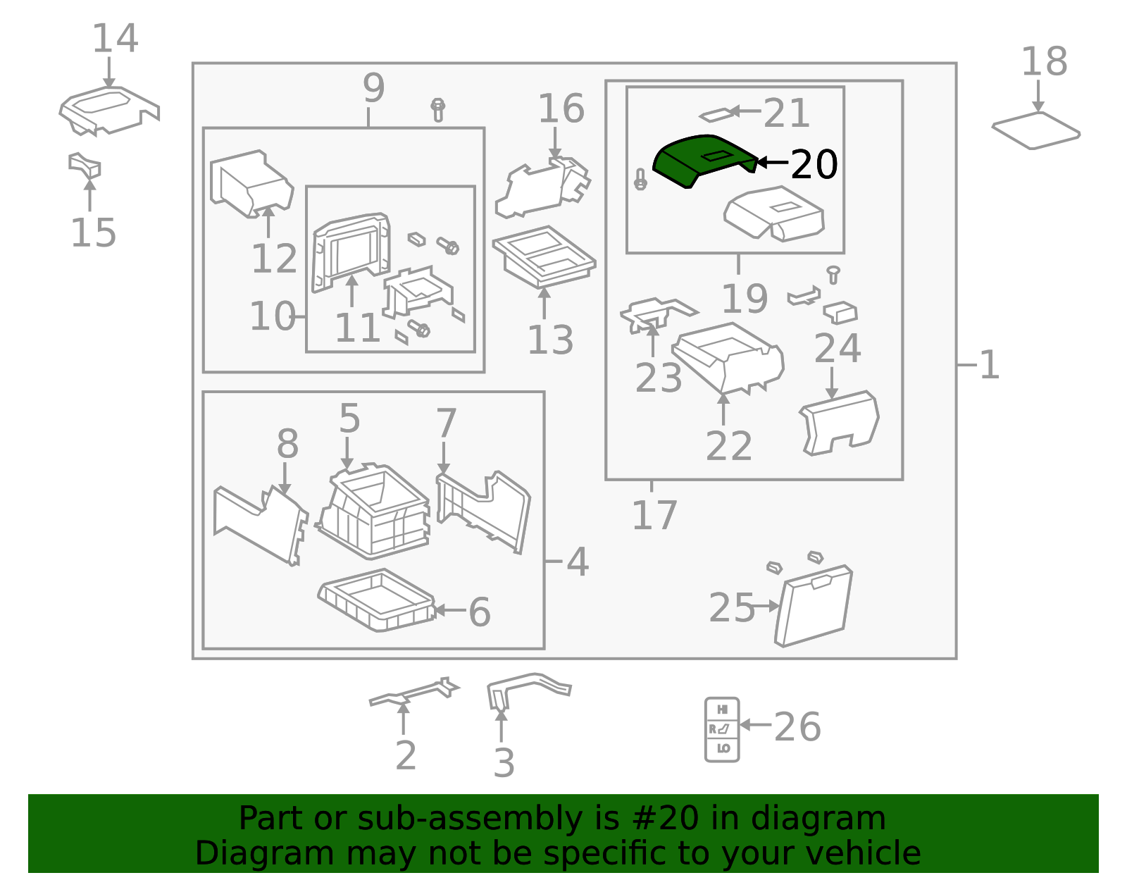 58958-0C020-B0 - High-Quality Console Armrest for 2011-2022 Toyota ...