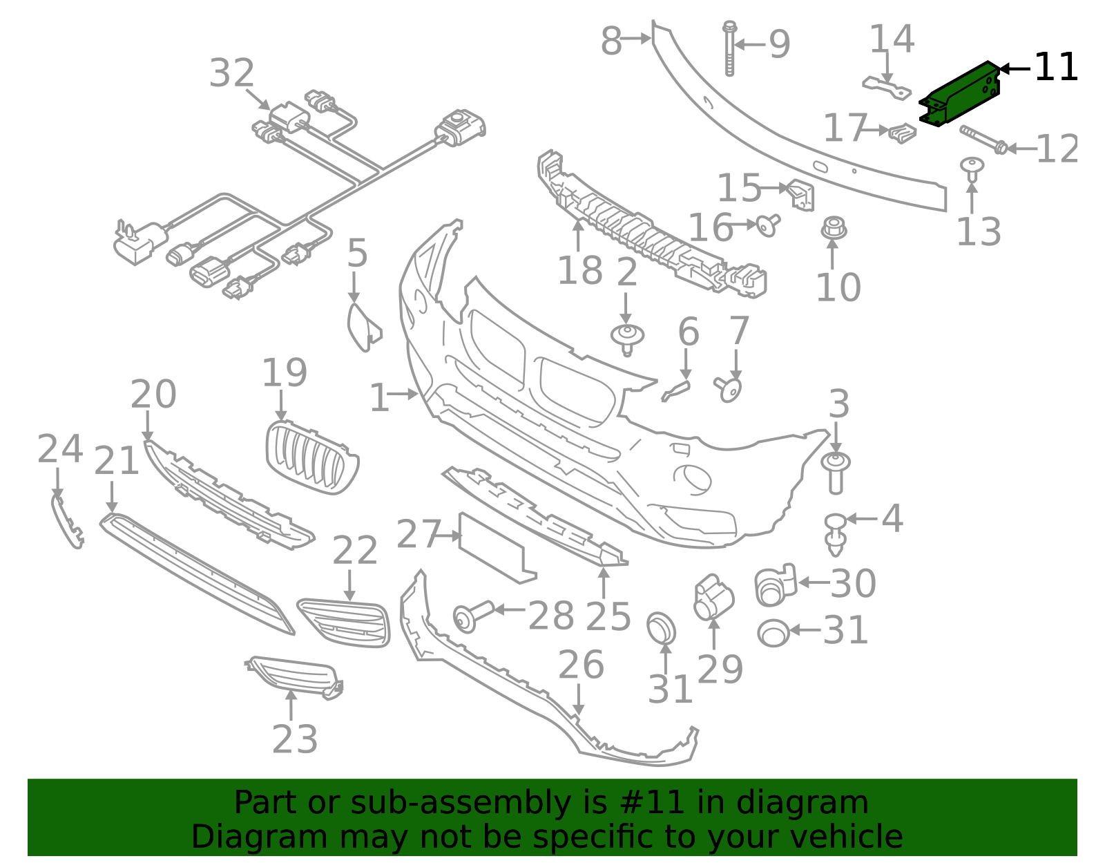 51-64-7-274-659 - Bumper Bracket 2011-2018 BMW | BMW Auto Parts Warehouse