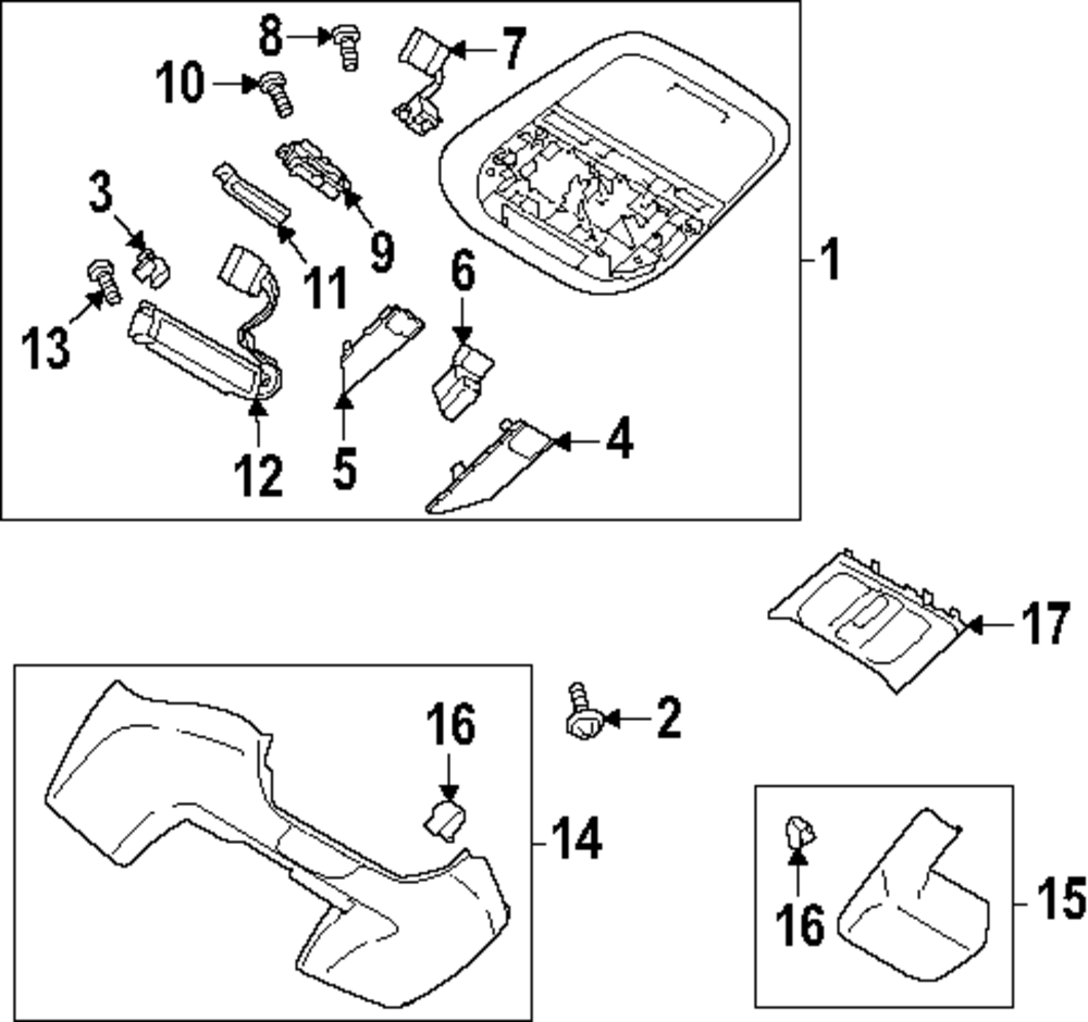 92151SL130VH - Overhead Console | OEM Subaru Parts Center