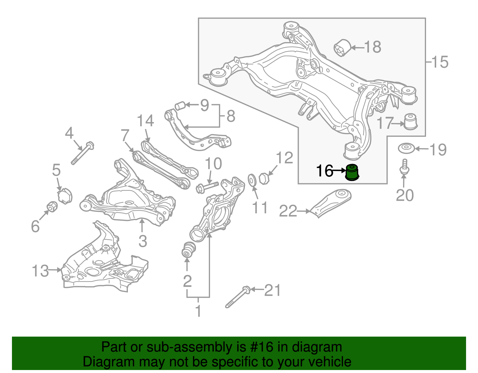 4F0-505-145-B - Suspension Cross-Member Front Bushing 2005-2011 Audi ...