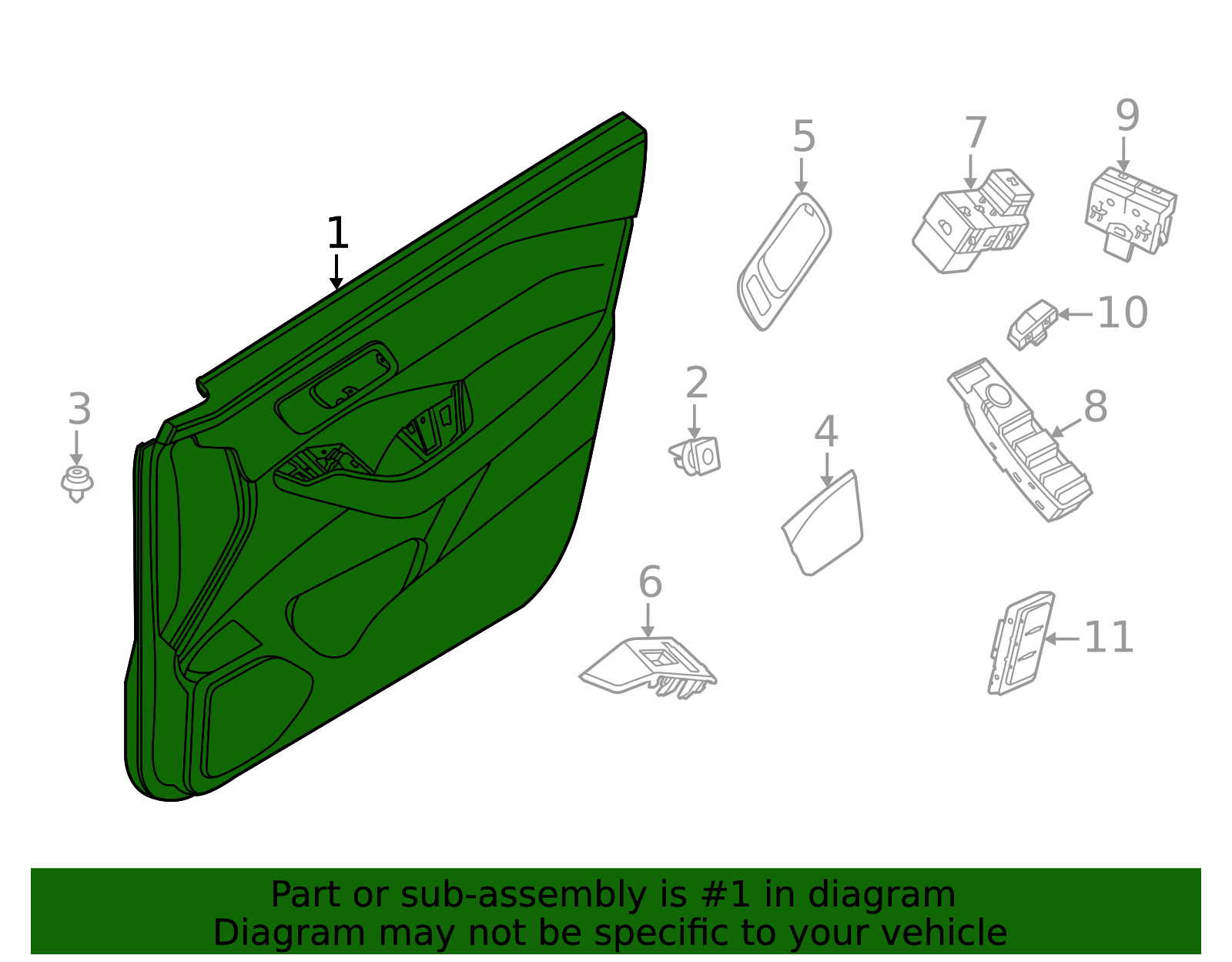 809A1-6RR2A - High-Quality Door Interior Trim Panel for 2021-2022 ...