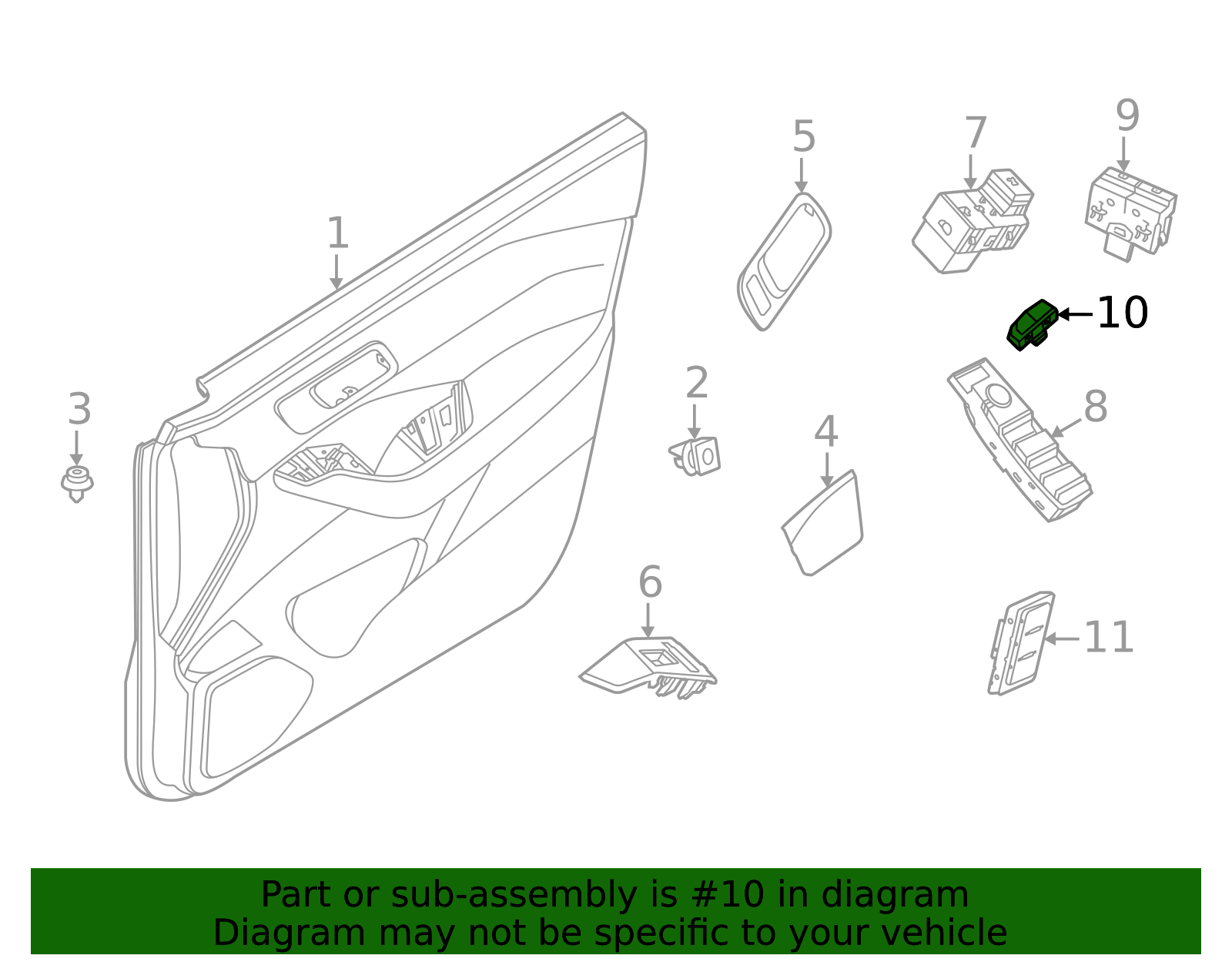 2021-2025 Nissan Lock Switch 25210-6RA0A | Bill Kay Nissan Parts