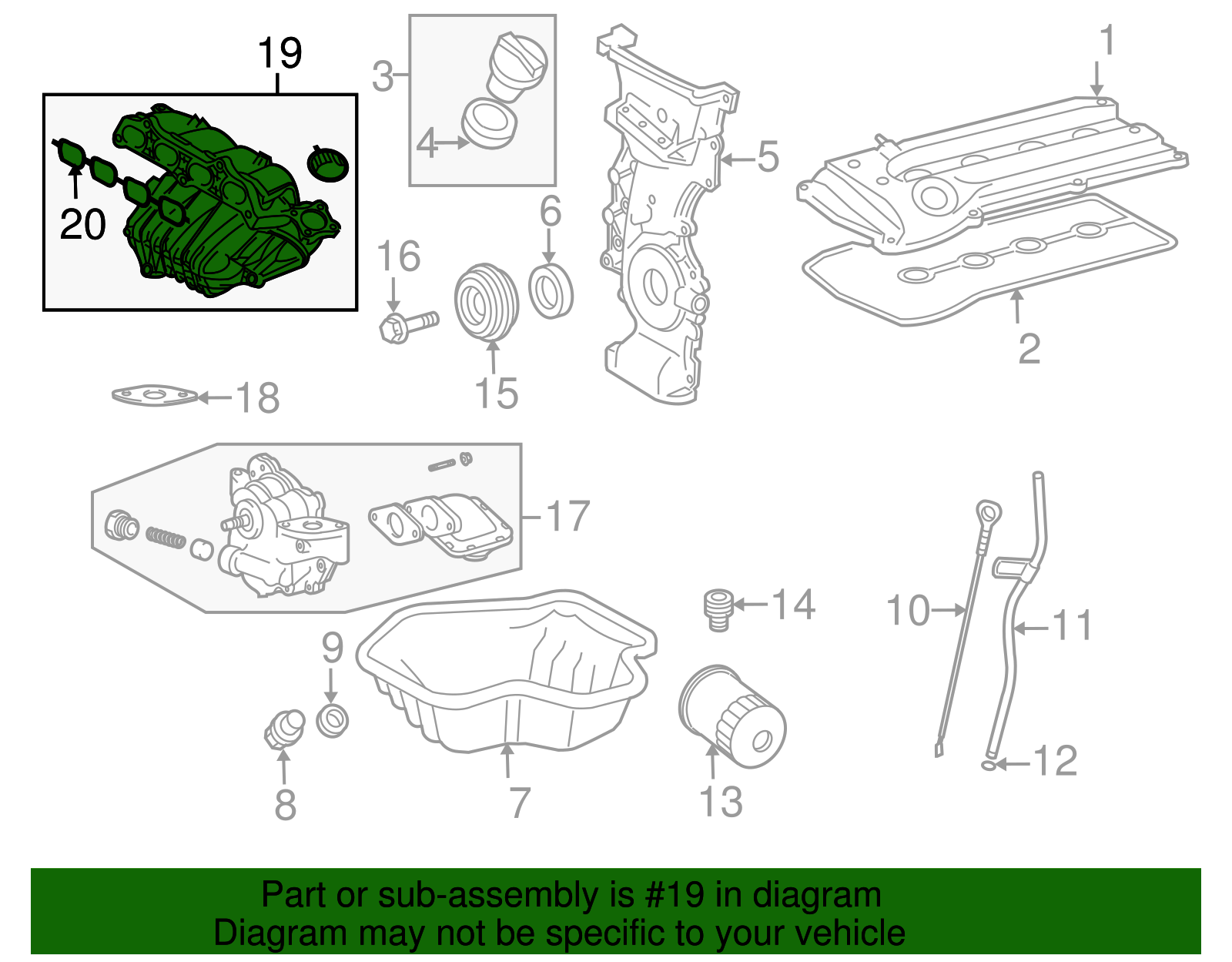 2006-2015 Toyota Intake Manifold 17120-0H081 | Toyota Parts Center