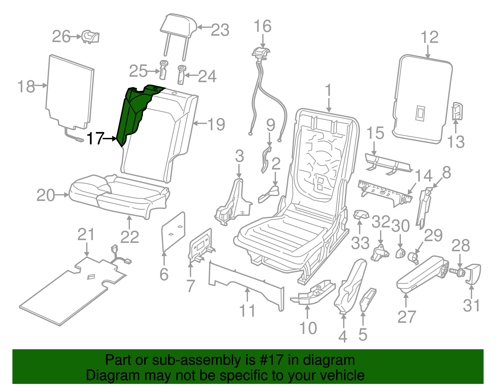 2018-2025 Volkswagen Atlas Seat Back Pad 3CN-885-775-K | VW Direct Auto ...