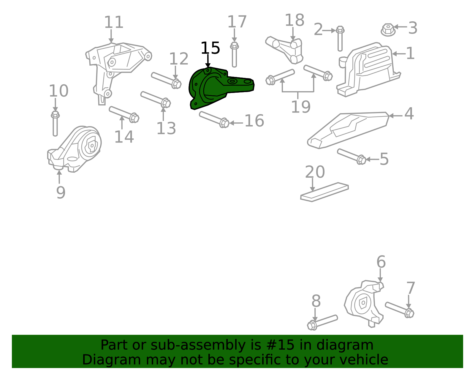 20839835 - Transmission Mount 2010-2017 GM | Londoff Discount Parts