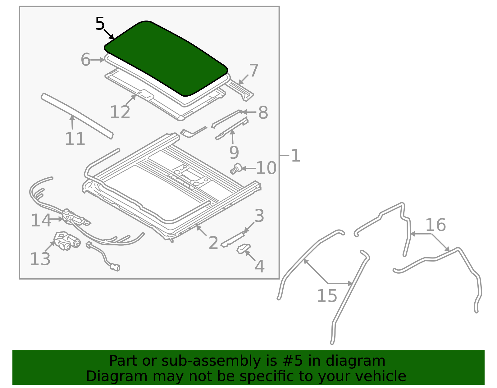81610-2J000 - Sunroof Glass 2009 Kia Borrego | Kia.Parts Store