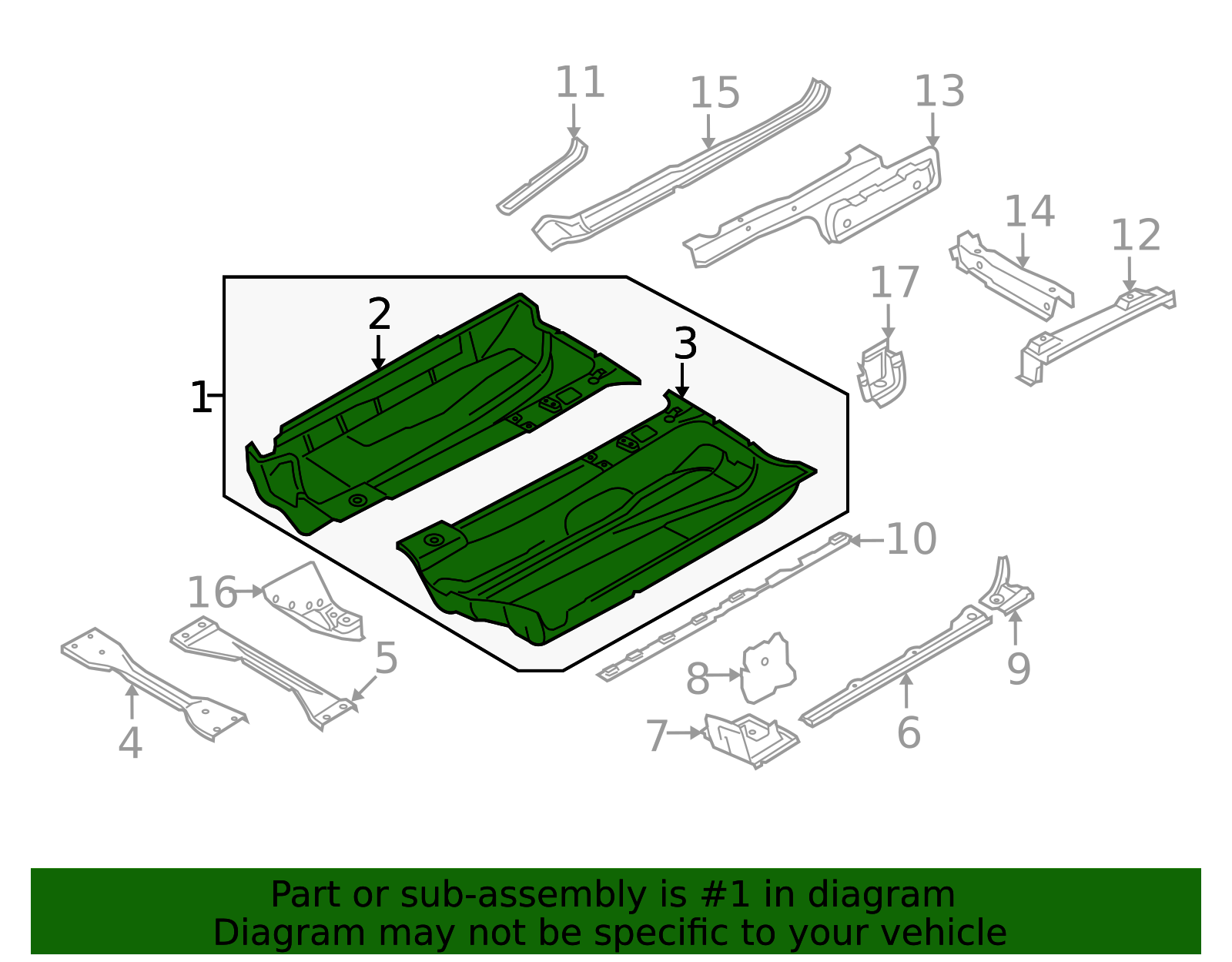 1K0-803-073-A - Floor Pan Assembly 2006-2014 Volkswagen | Wolfsburg ...