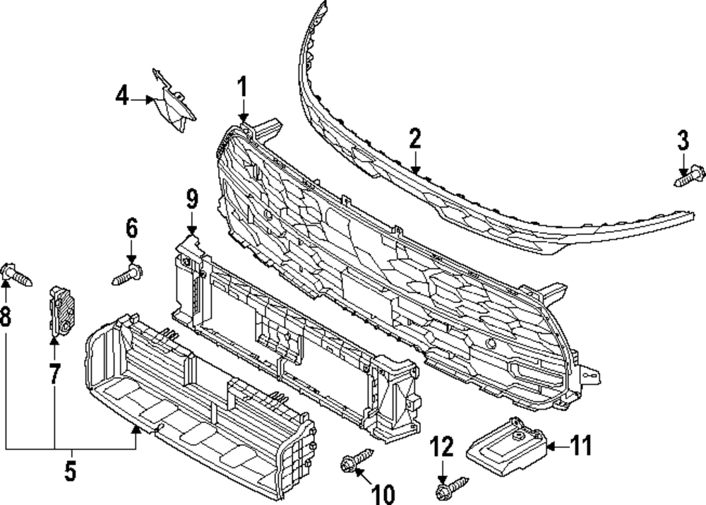 86530-AO050AHV - Lower Grille 2023-2025 Kia Niro EV | Kia.Parts Store