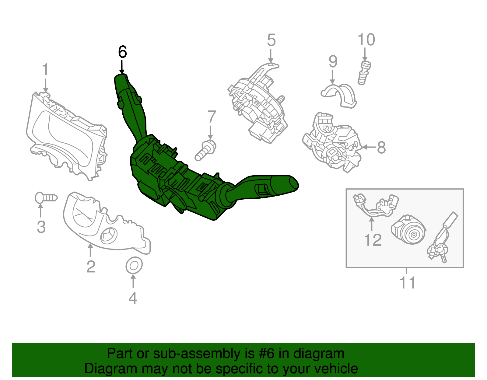 2016-2018 Hyundai Tucson Multi-Function Switch 93401-D3750 | OEM Parts ...
