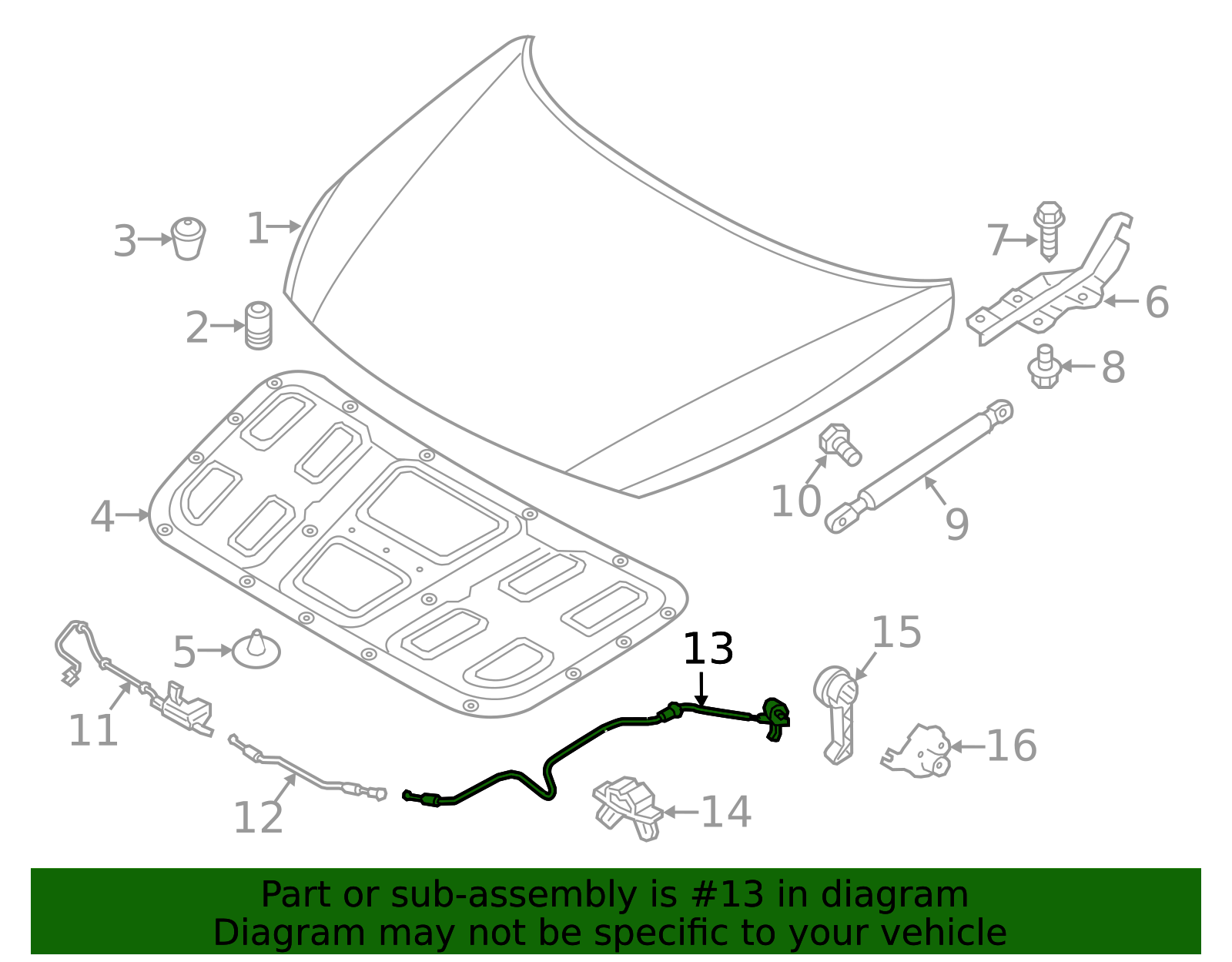 81190-3Q000 - High-Quality Hood Release Cable for 2011-2023 Hyundai ...